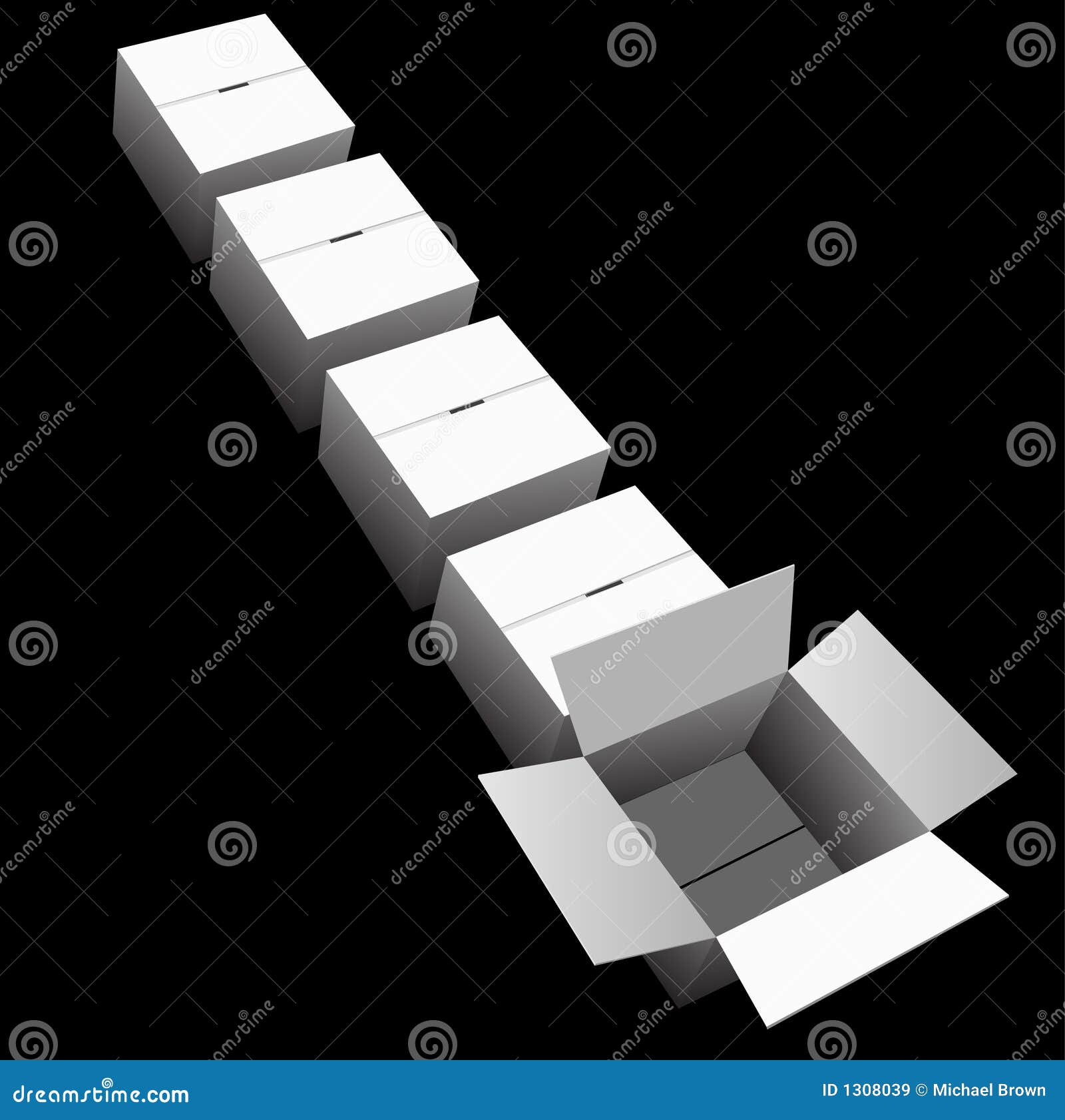 Boxed Line Stocks Vector Icon On White Background. Flat Vector Boxed ...