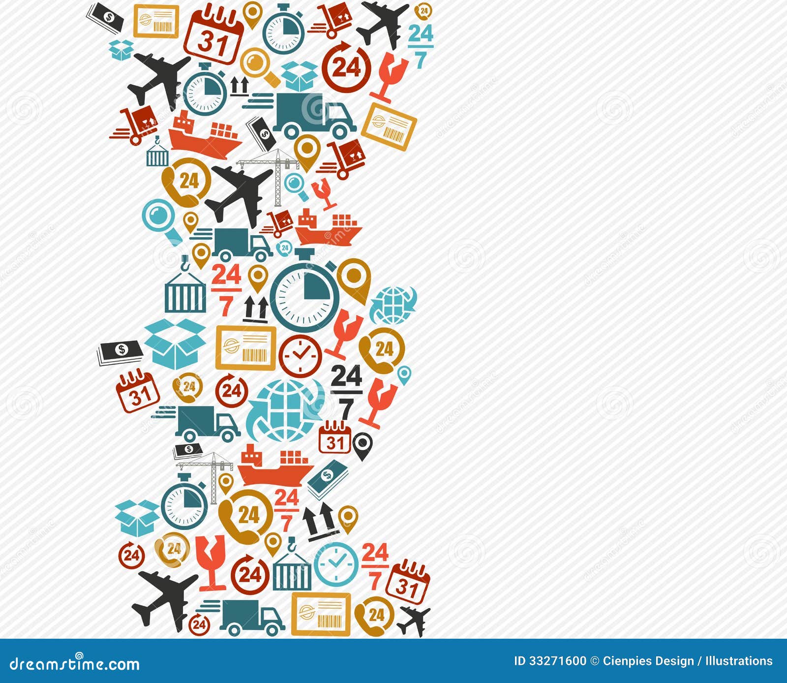 Shipping Logistics Icon Splash Illustrati Vector Illustration ...