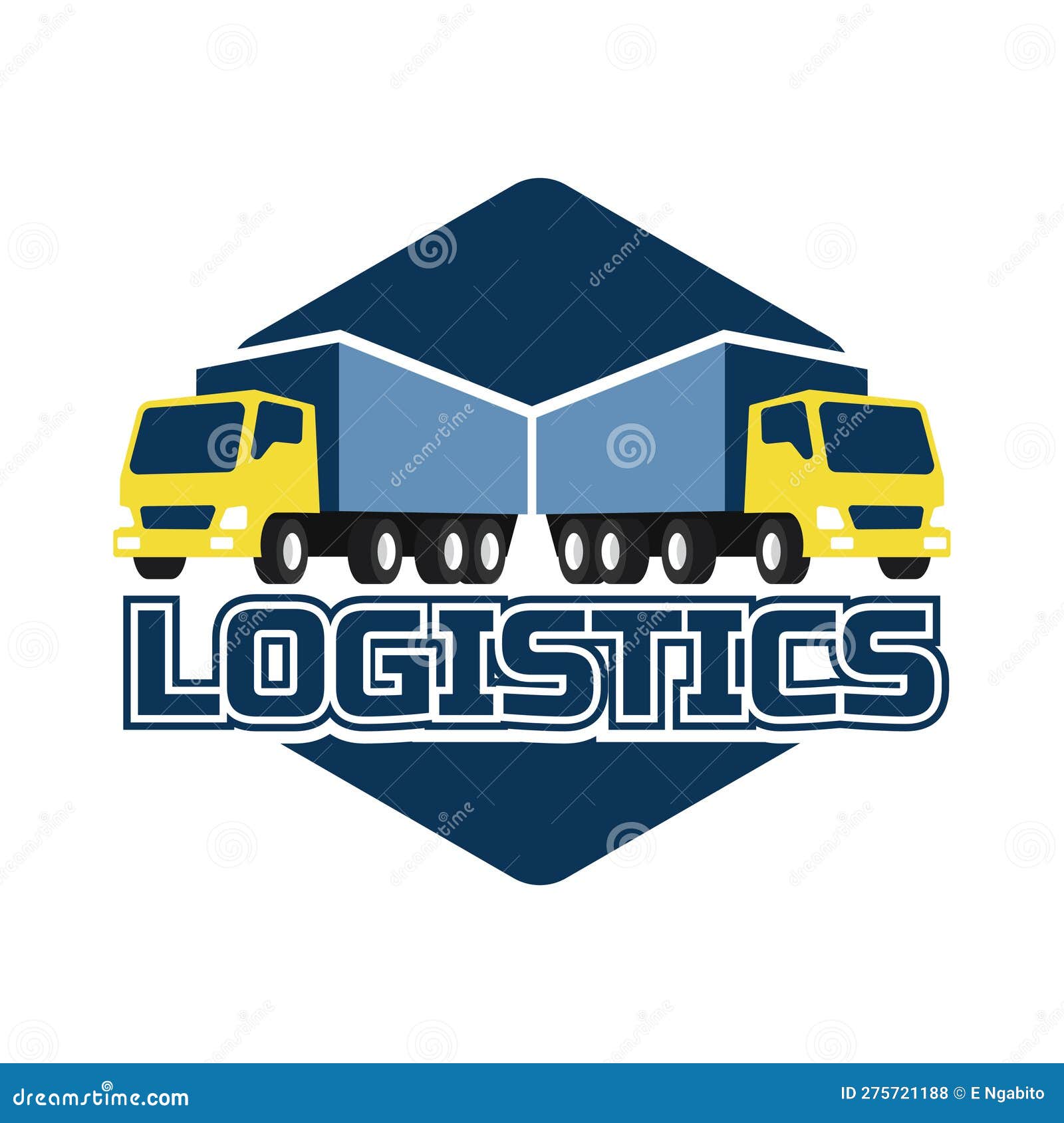 Shipping Logistics Insignia Isolated on White Background, Vector ...