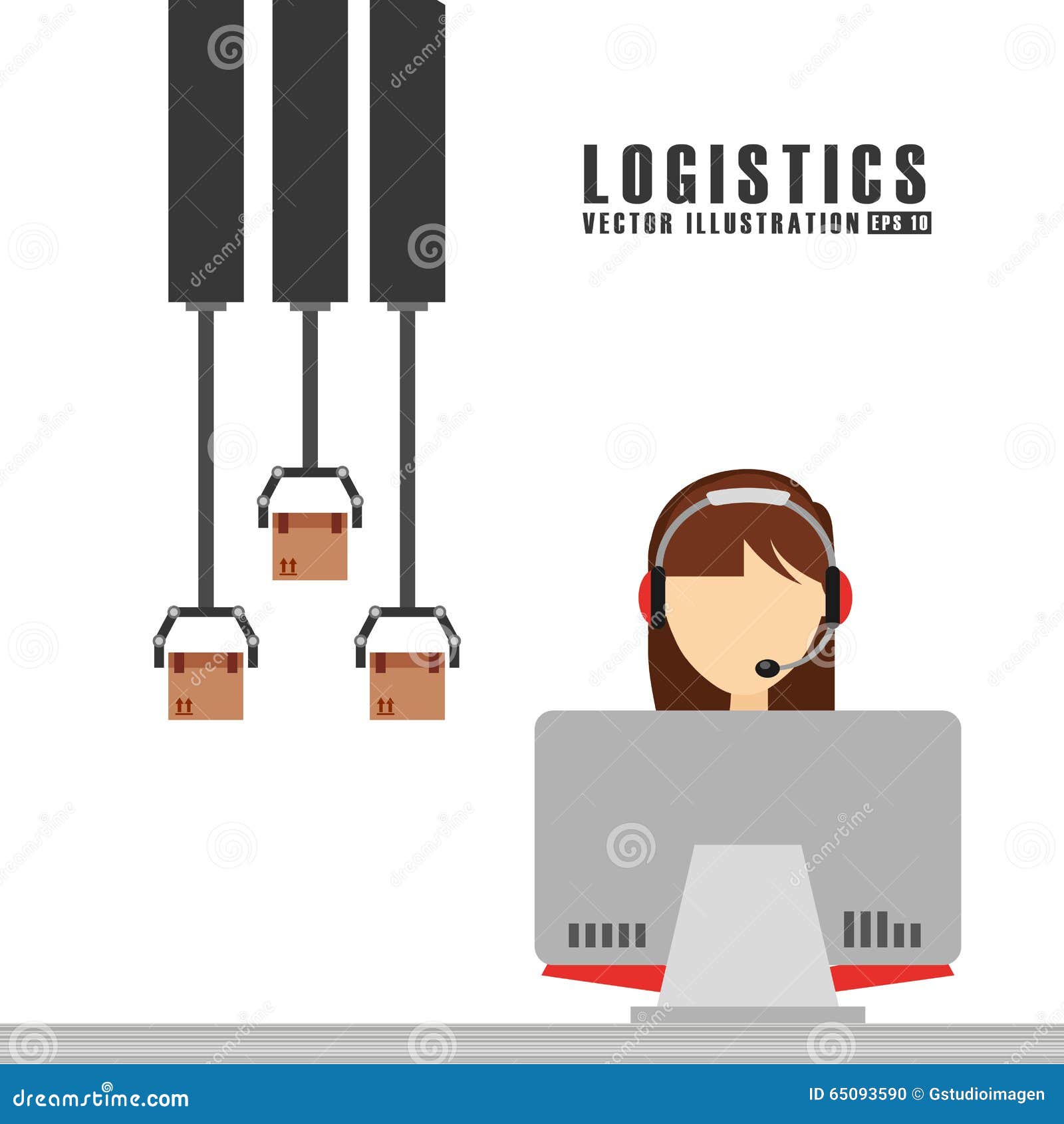 Shipping Logistics of Merchandise Design Stock Illustration ...