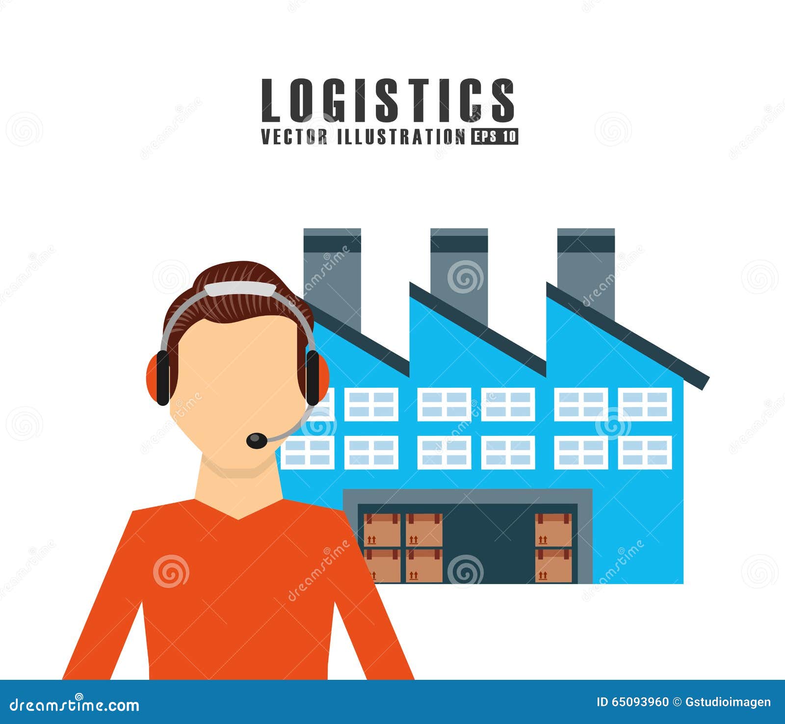 Shipping Logistics of Merchandise Design Stock Illustration ...