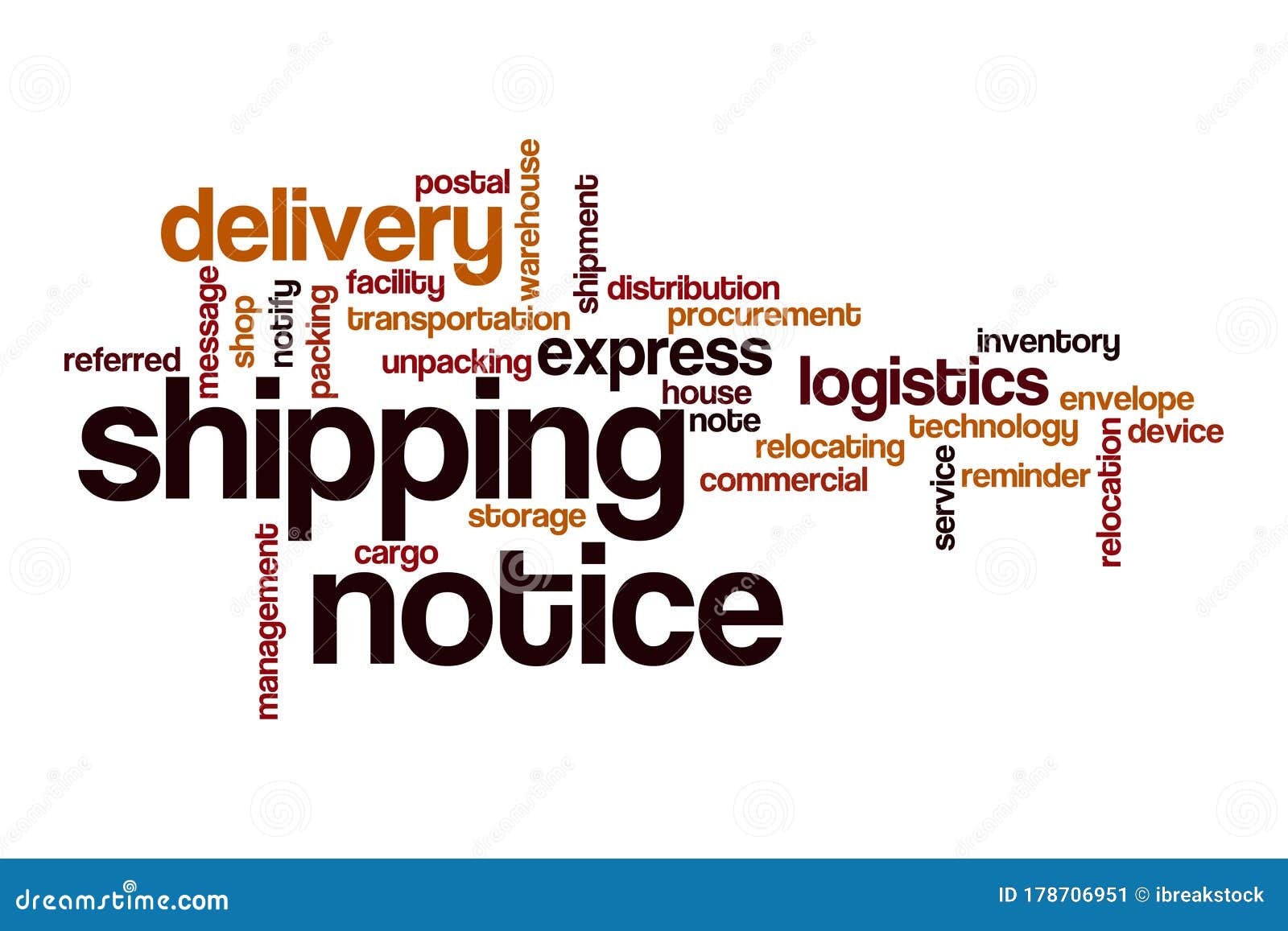 Shipping Notice Word Cloud Concept Stock Illustration - Illustration of ...