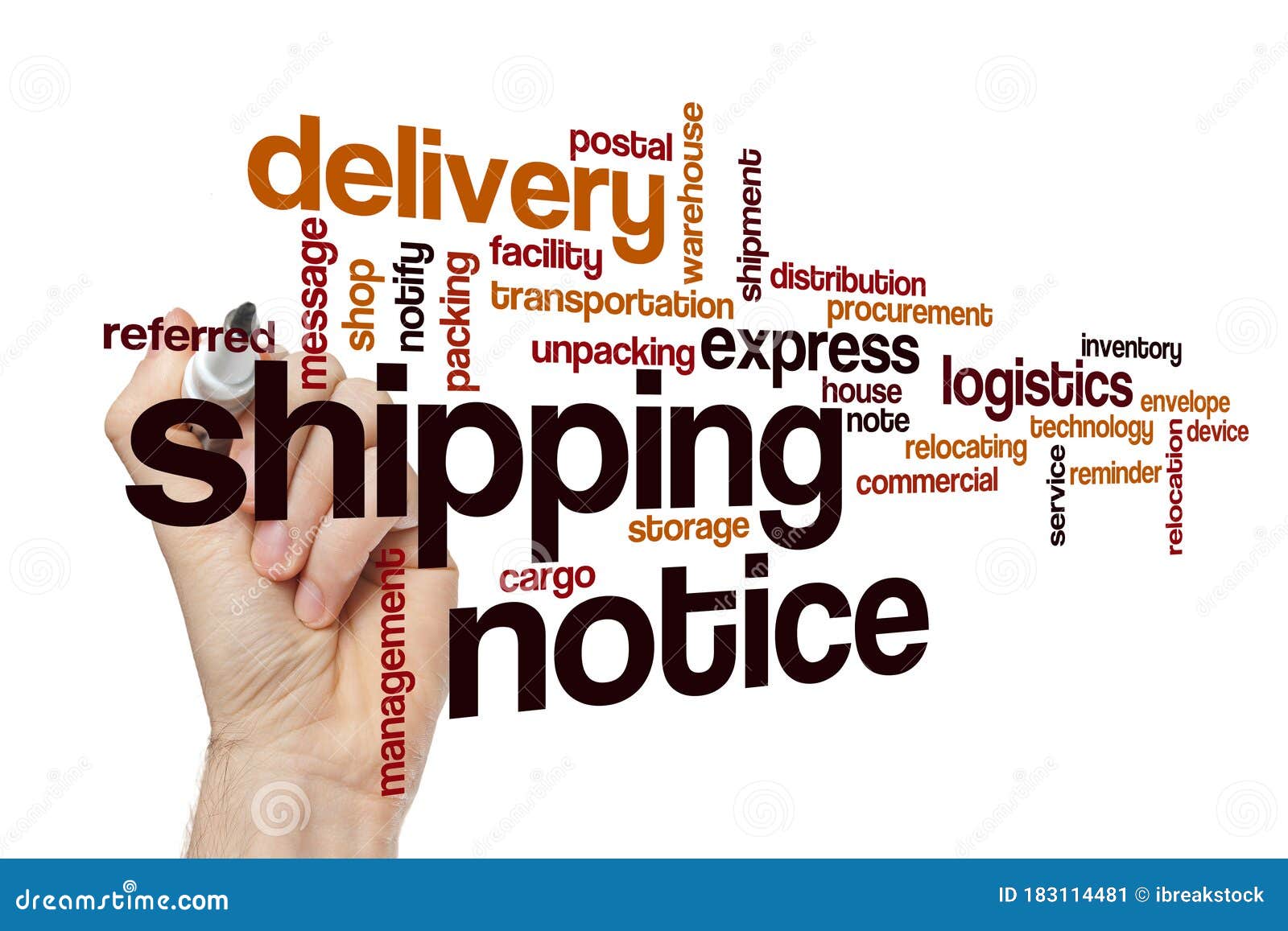 Shipping Notice Word Cloud Concept Stock Illustration - Illustration of ...
