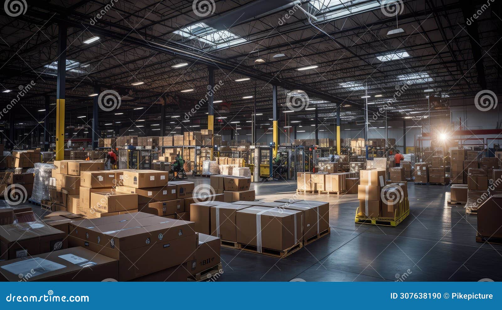 Shipping package warehouse stock illustration. Illustration of storage ...