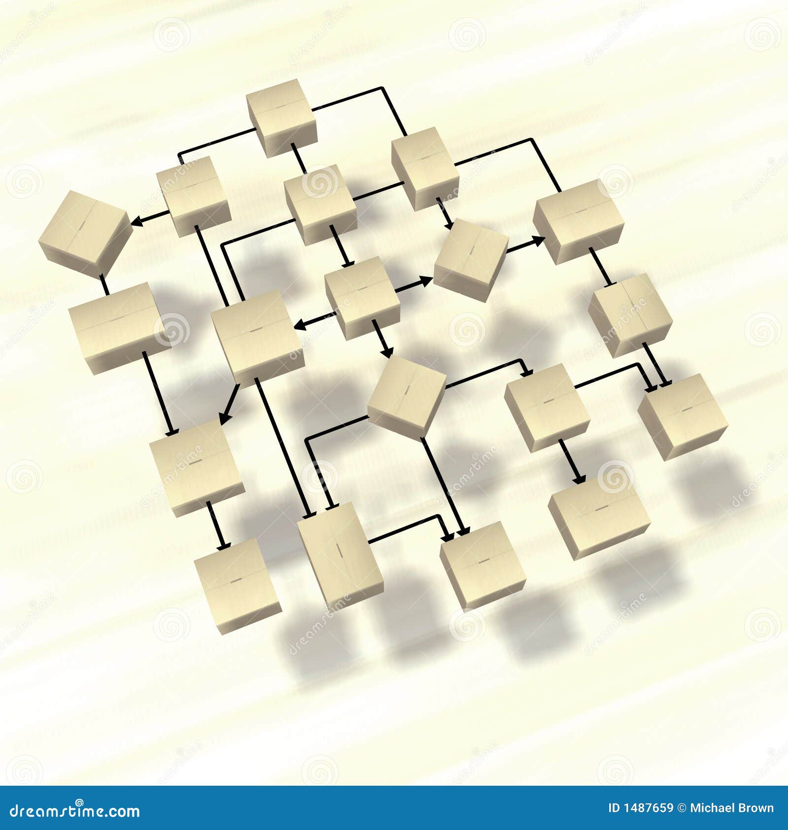 Shipping Packages Flow Chart Stock Illustration - Illustration of boxes ...