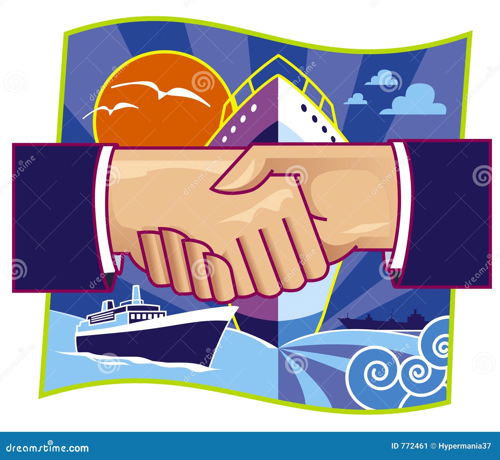 Shipping partnership stock illustration. Illustration of chat - 772461