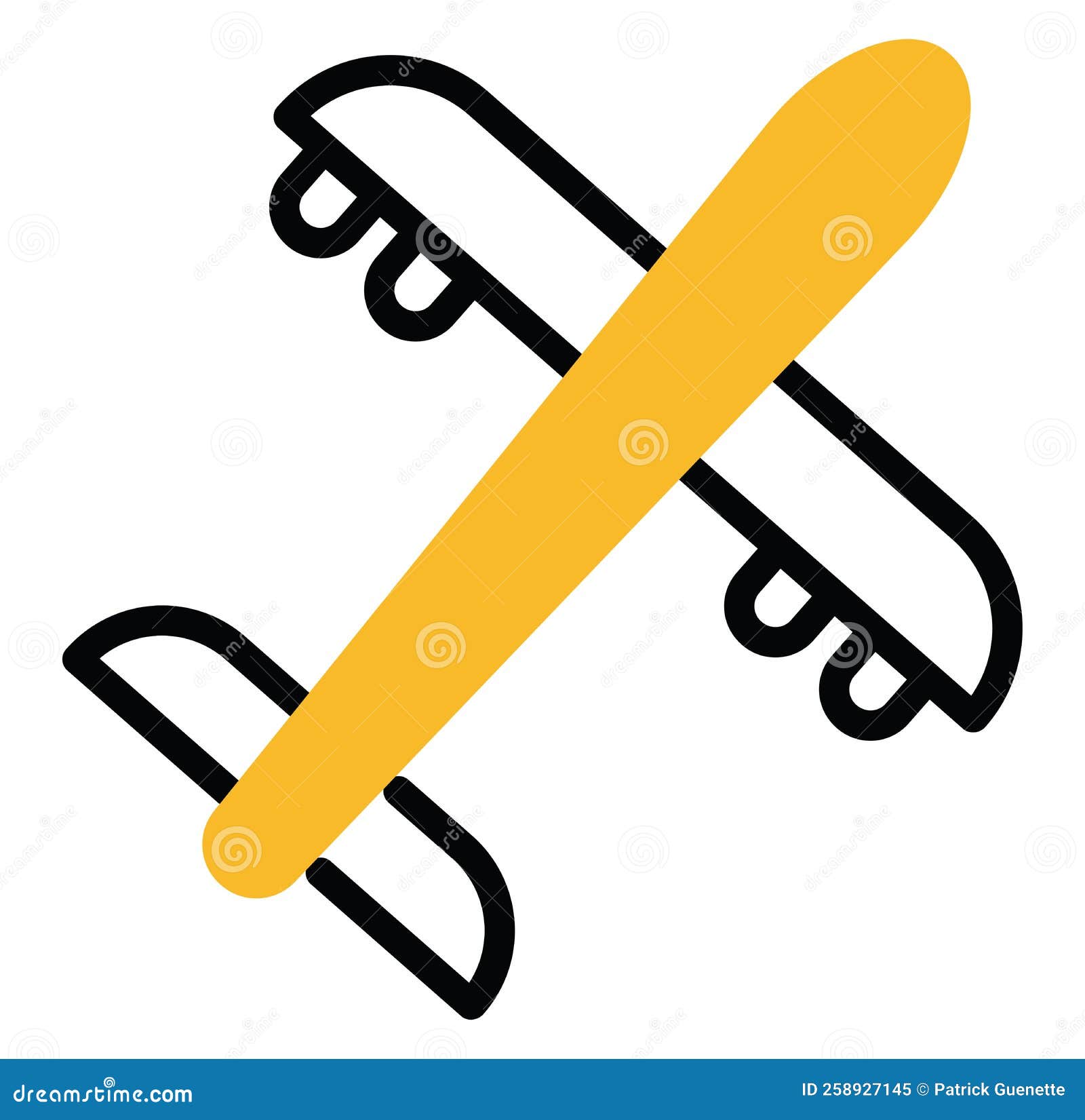 Shipping plane, icon stock vector. Illustration of ship - 258927145