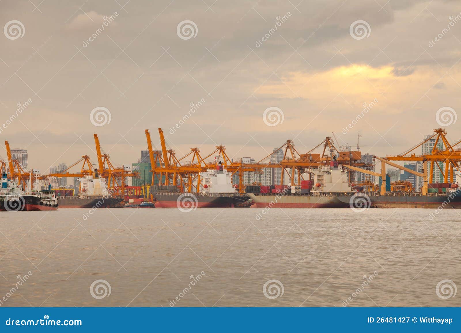Shipping port stock image. Image of carrier, delivery - 26481427