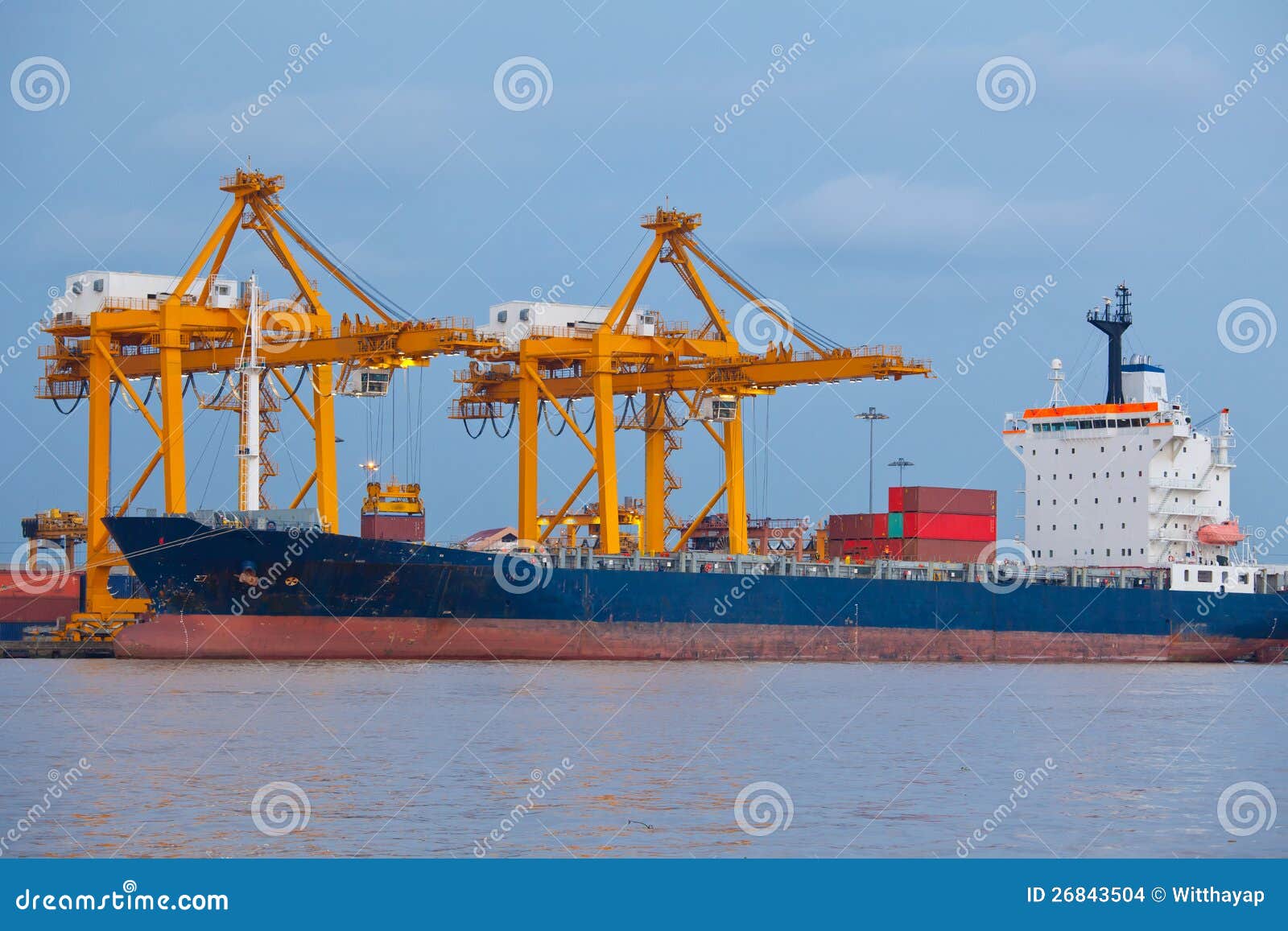 Shipping port stock photo. Image of export, commerce - 26843504