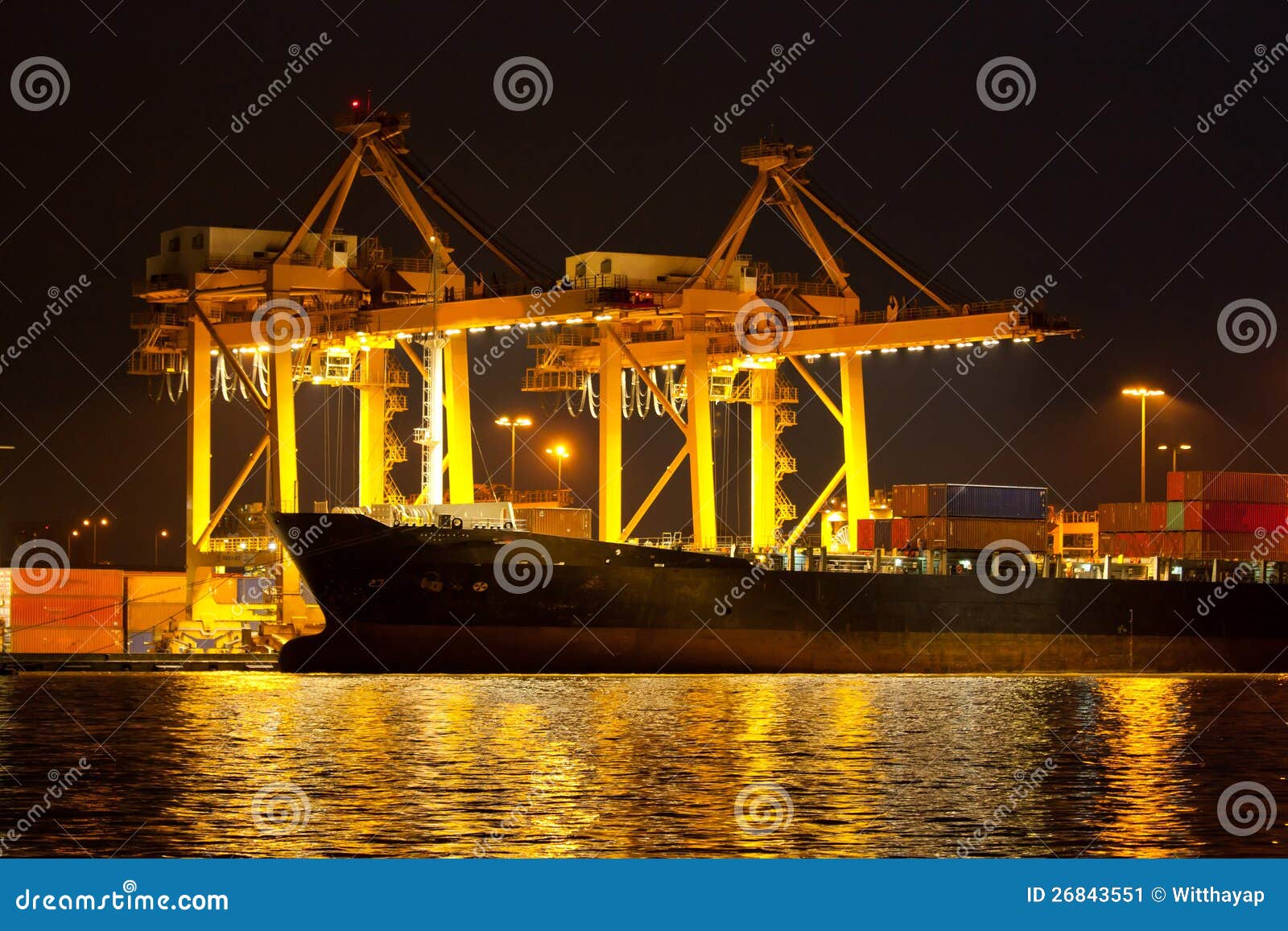 Shipping port stock image. Image of blue, international - 26843551