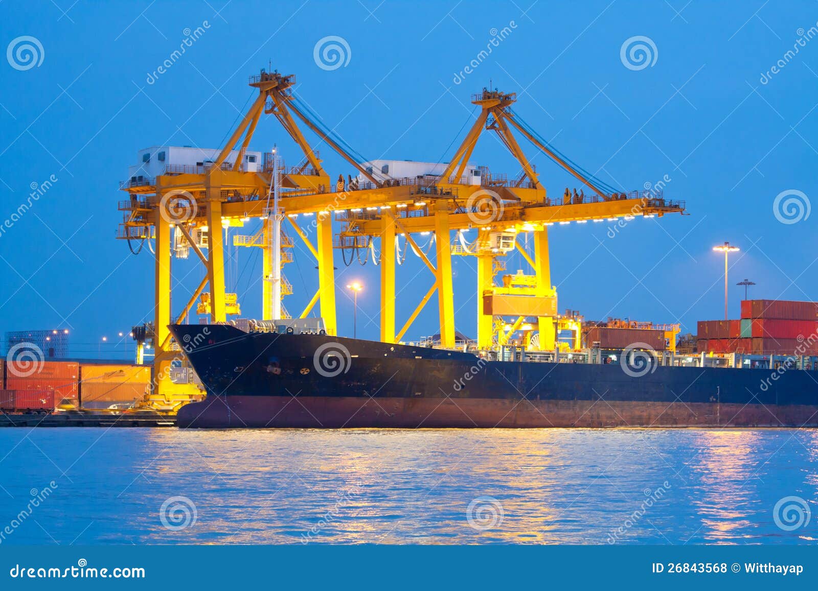 Shipping port stock photo. Image of heavy, large, delivery - 26843568