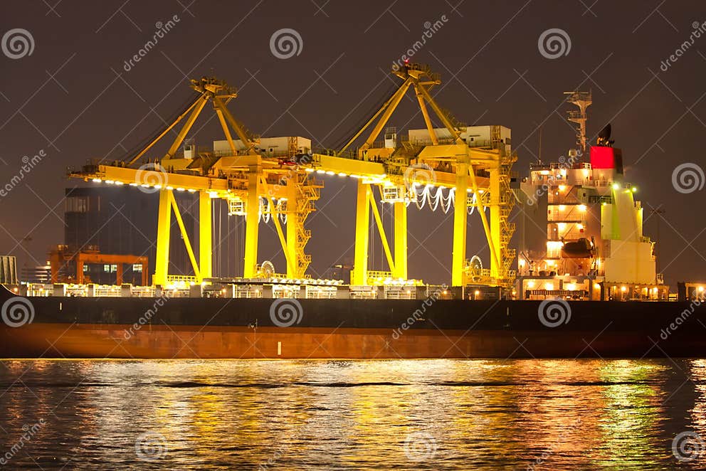 Shipping port stock photo. Image of container, commercial - 26843590