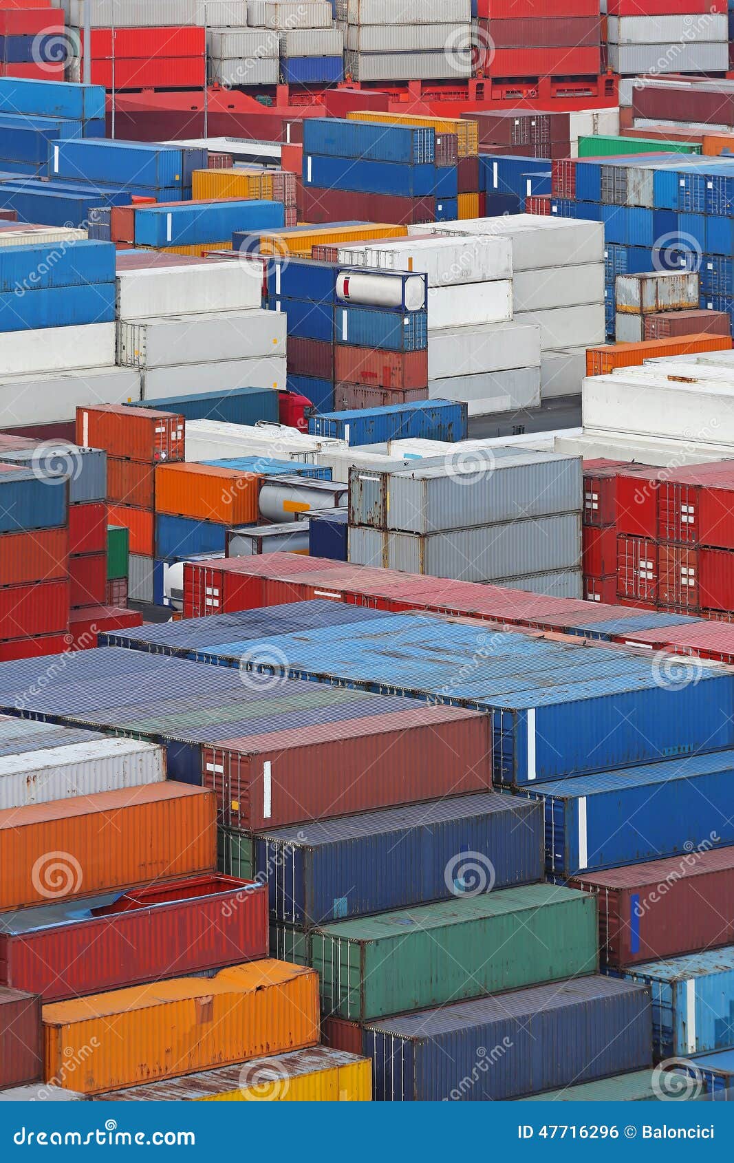 Shipping port stock photo. Image of business, containerization - 47716296