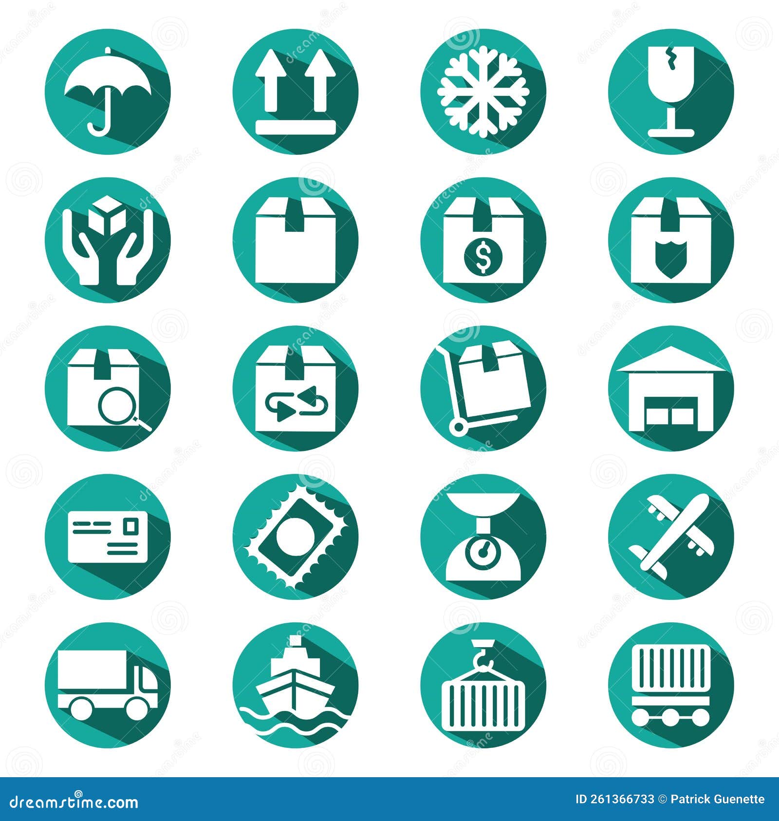 Shipping process, icon stock vector. Illustration of service - 261366733