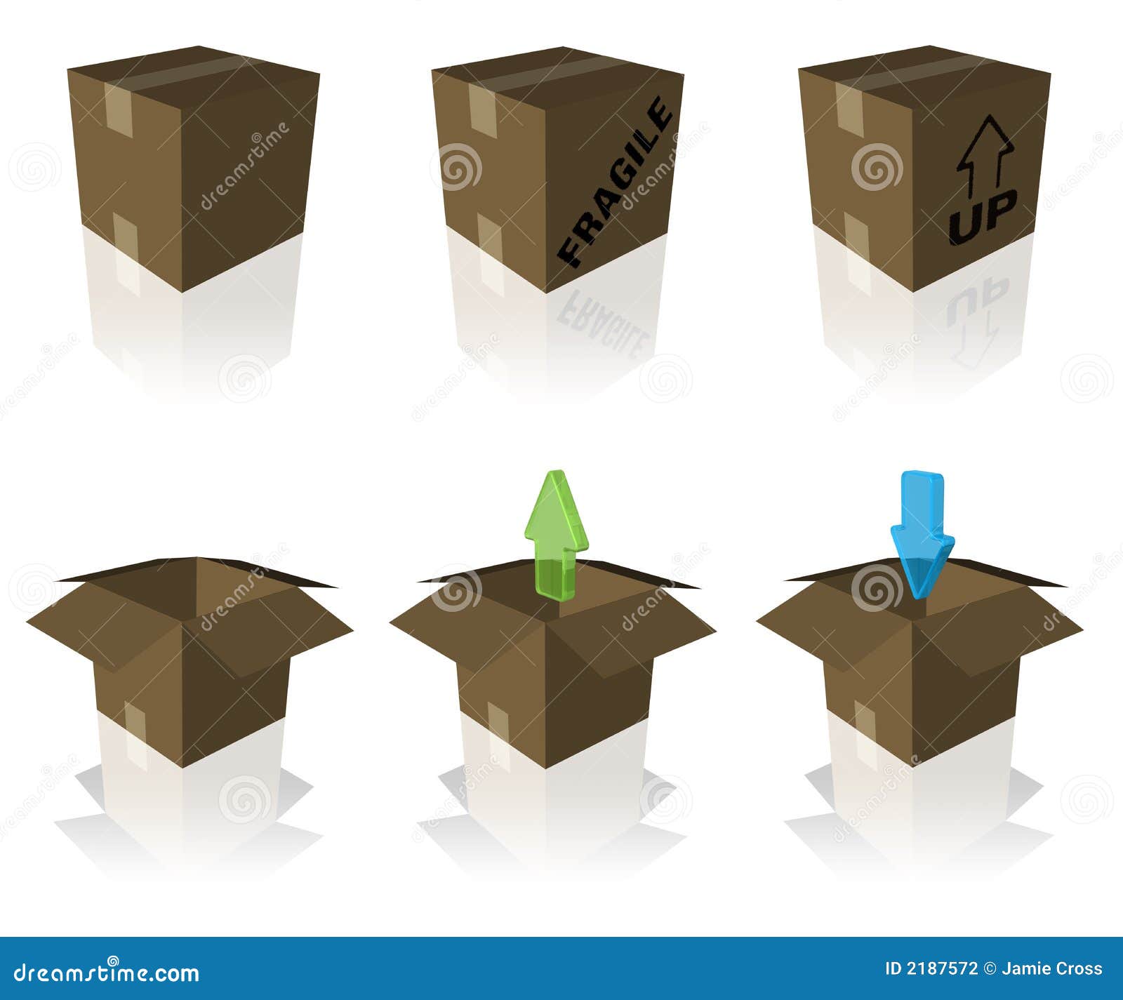 Shipping and Receiving Boxes Stock Illustration - Illustration of cargo ...