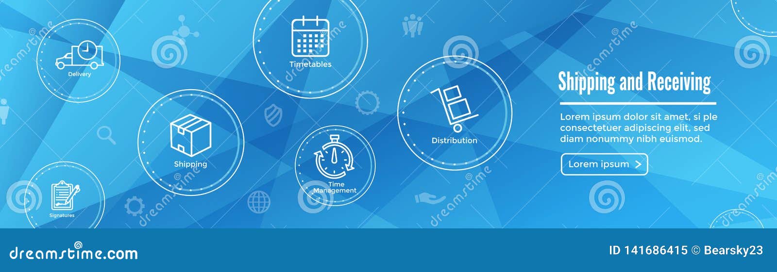 Shipping and Receiving Icon Set with Boxes, Warehouse, Checklist, Etc ...