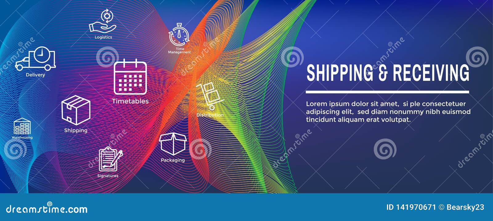 Shipping and Receiving Icon Set with Boxes, Warehouse, Checklist, Etc ...
