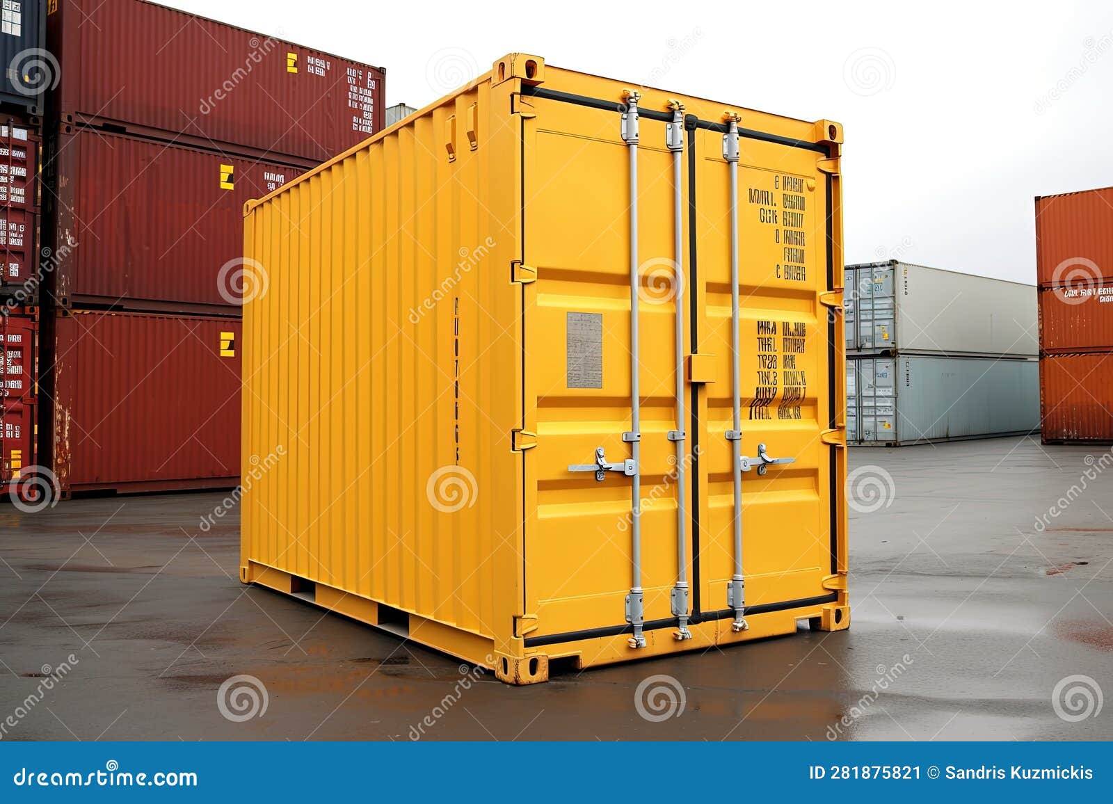 Shipping Storage Container. Generative AI Stock Illustration ...