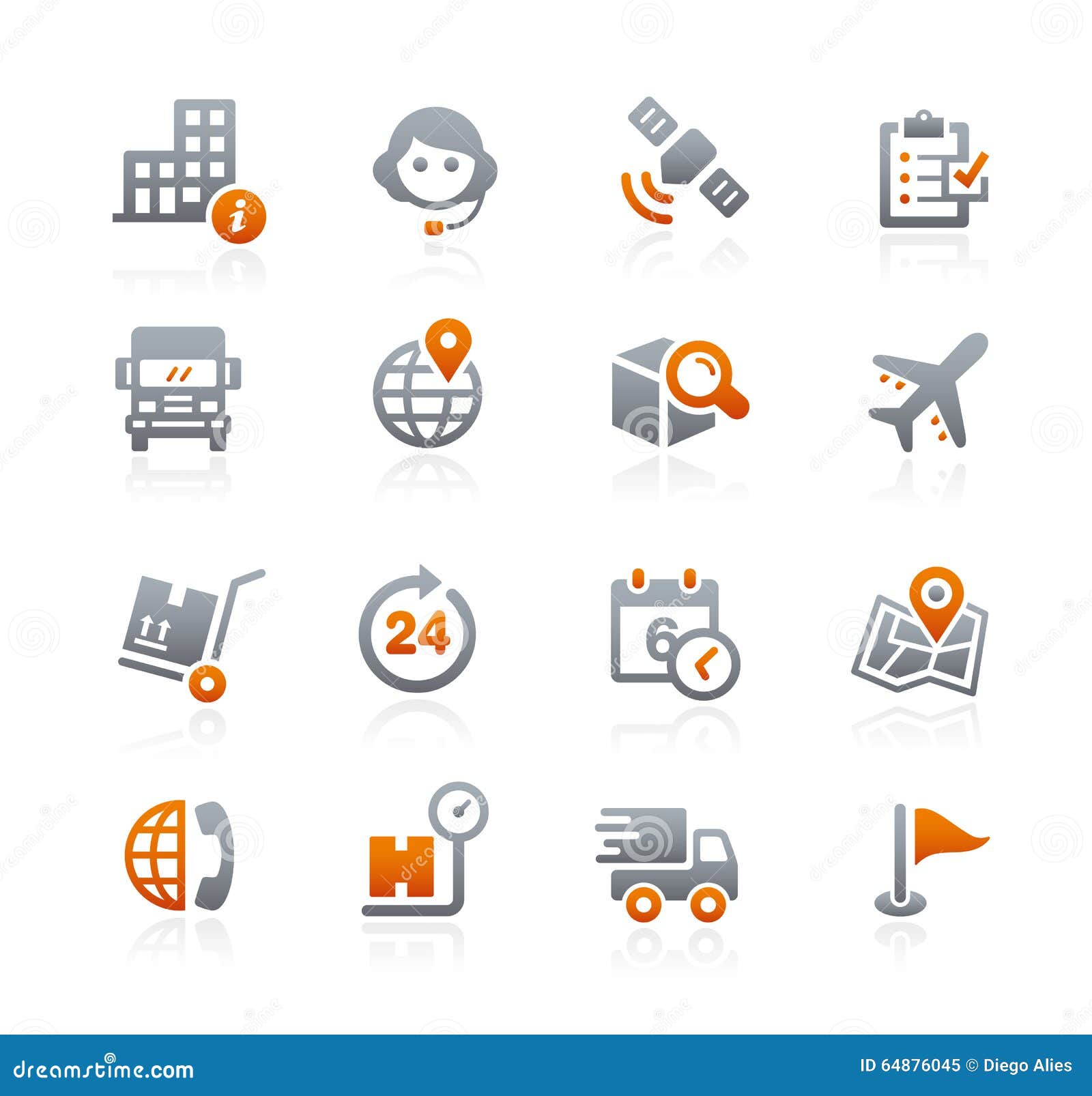 Shipping and Tracking Icons -- Graphite Series Stock Vector ...