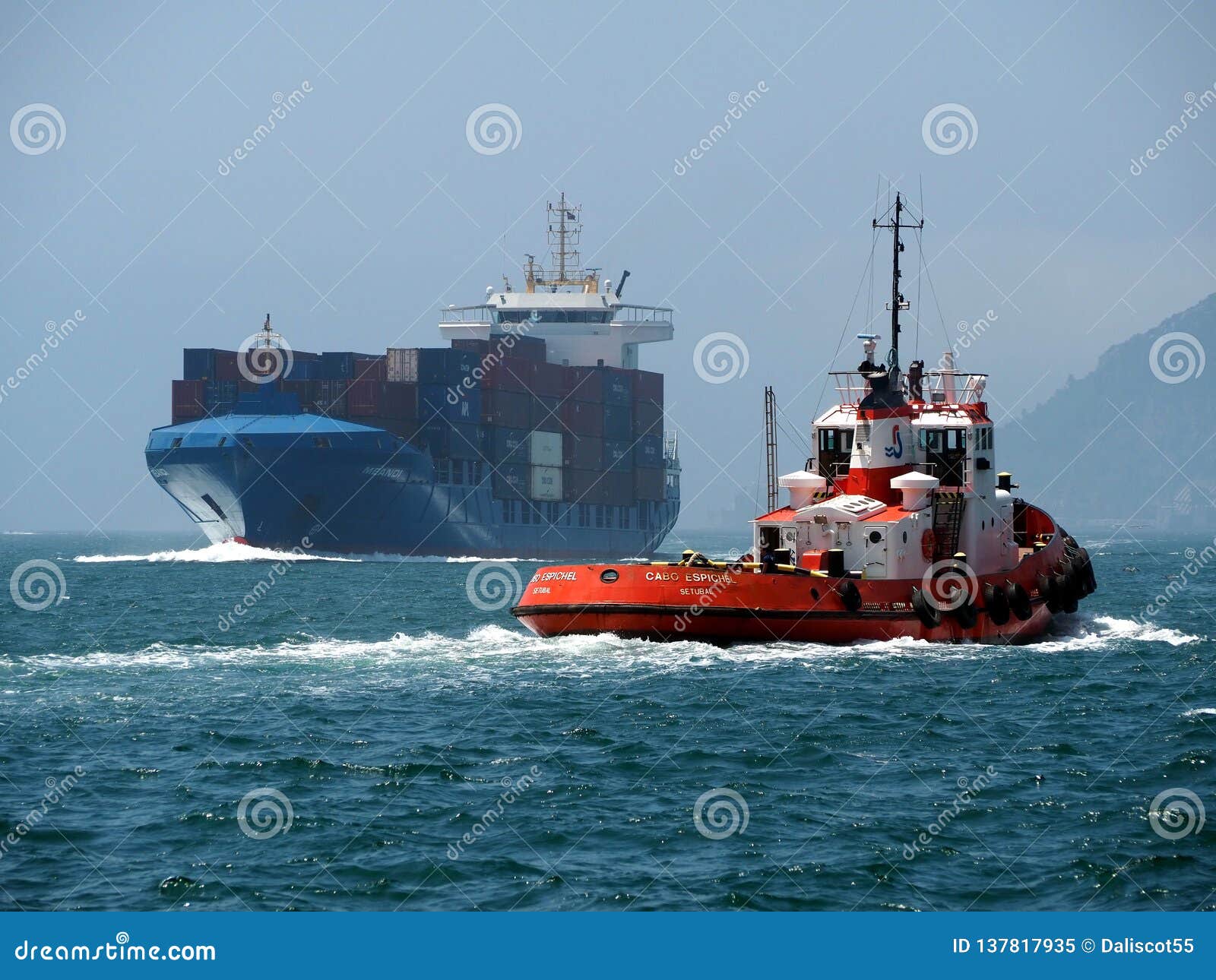 Coastal Shipping Traffic Underway at Sea. Editorial Image - Image of ...