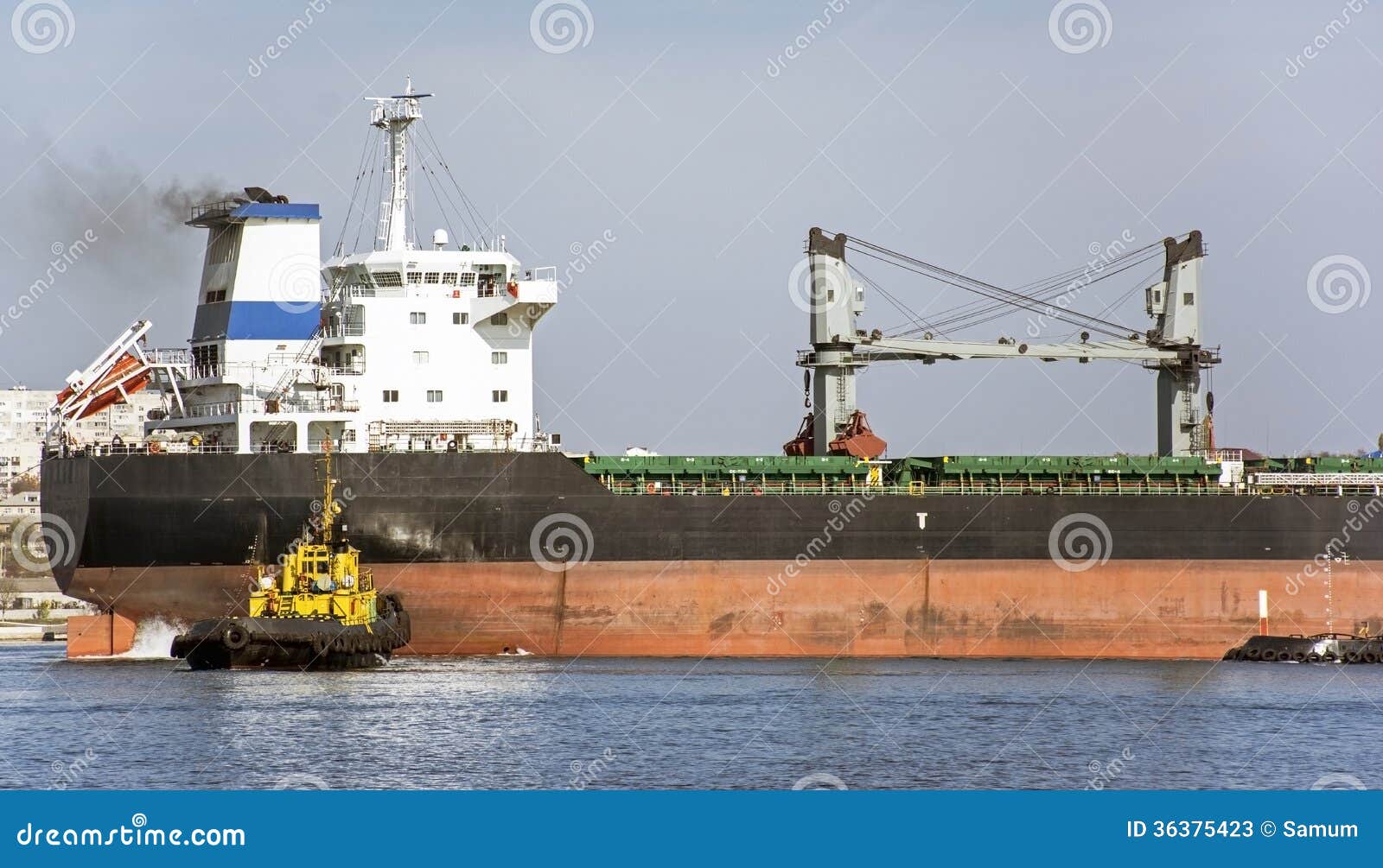 Shipping Transportation Freighter Stock Image - Image of vessel, empty ...