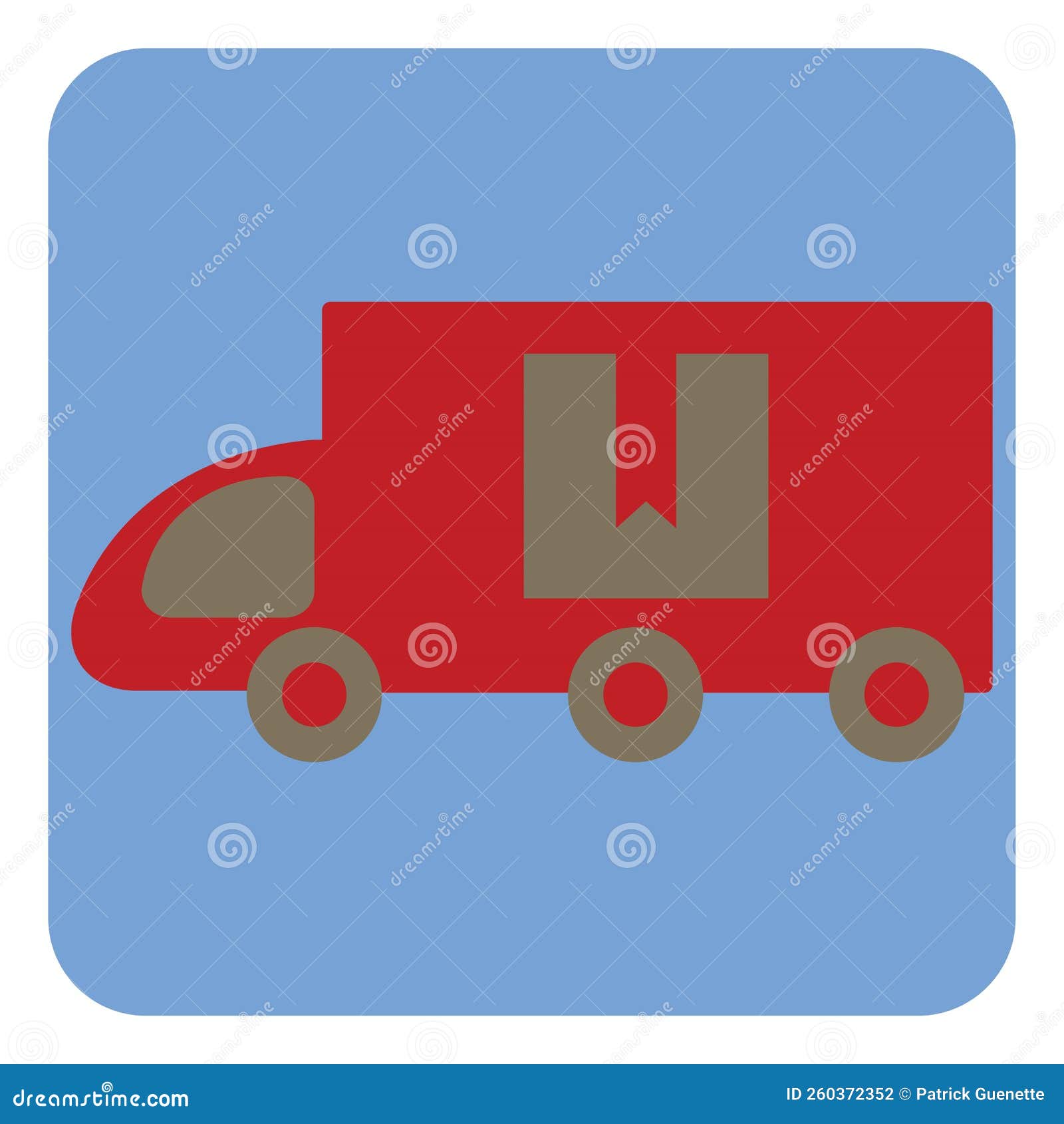 Shipping truck, icon stock vector. Illustration of wheel - 260372352