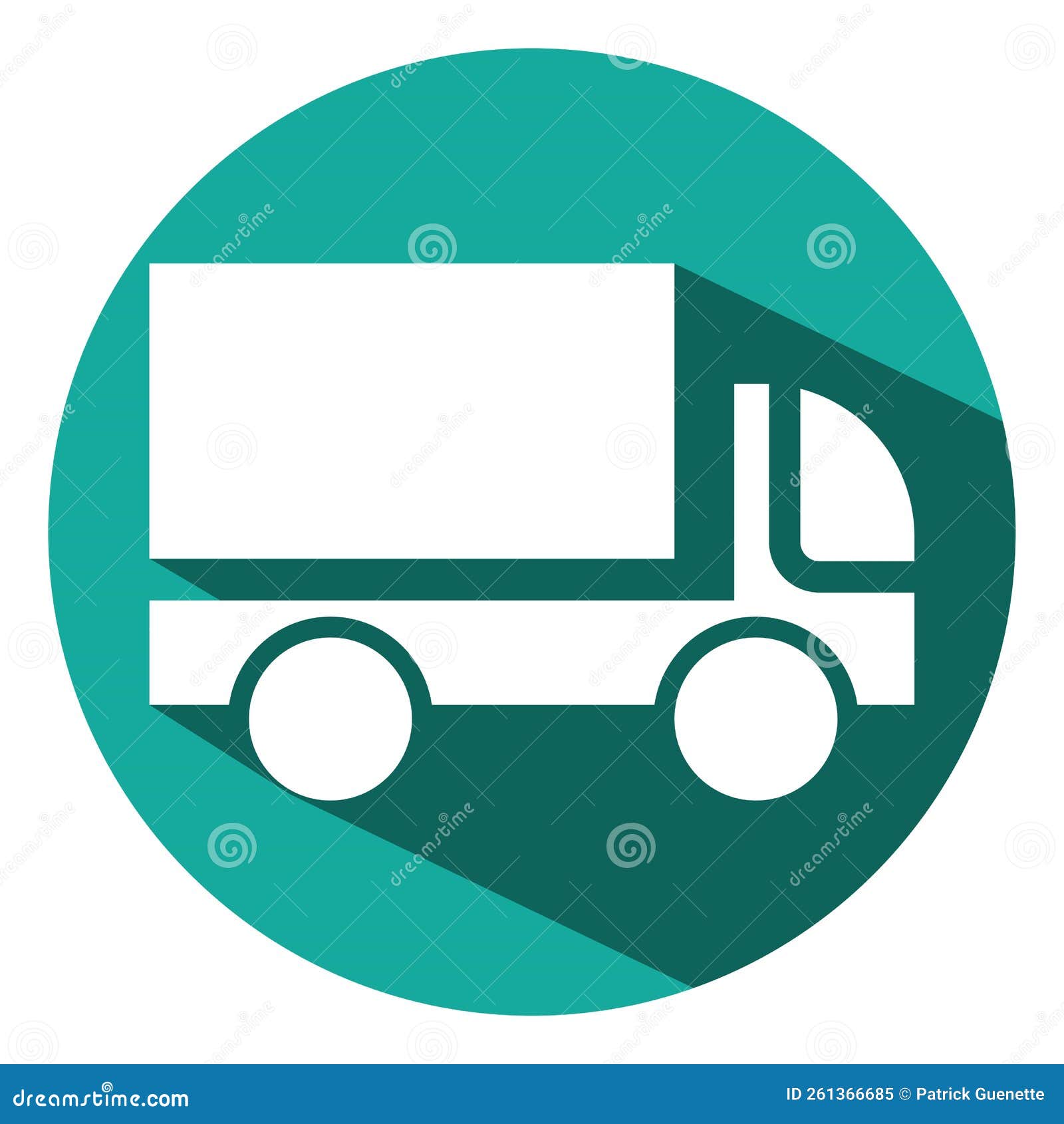 Shipping by truck, icon stock vector. Illustration of automobile ...
