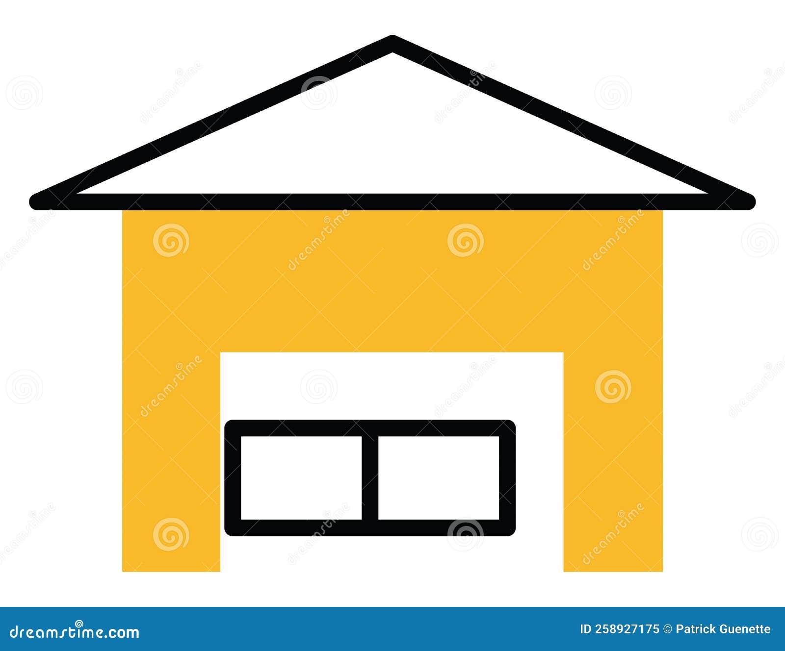 Shipping warehouse, icon stock vector. Illustration of market - 258927175