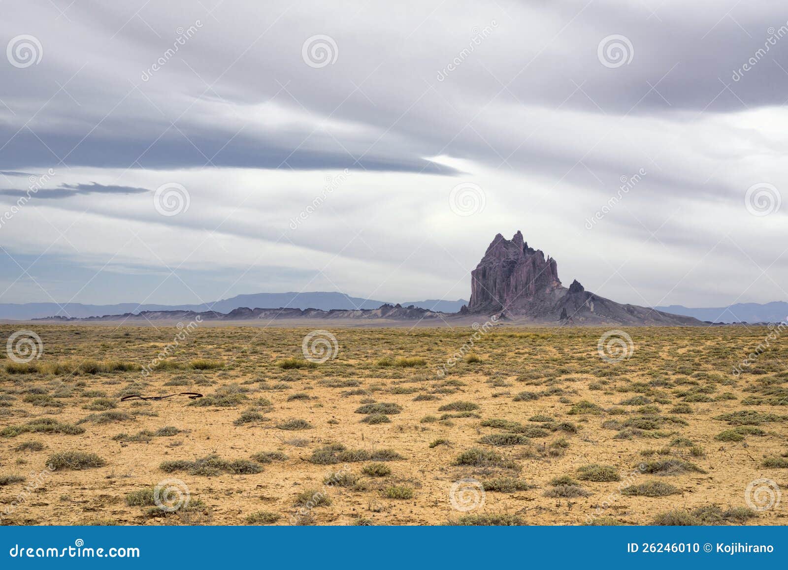 Shiprock stock photo. Image of geology, cloud, wild, pinnacle - 26246010