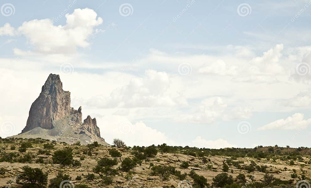 Shiprock stock photo. Image of summer, landscape, shiprock - 6460214