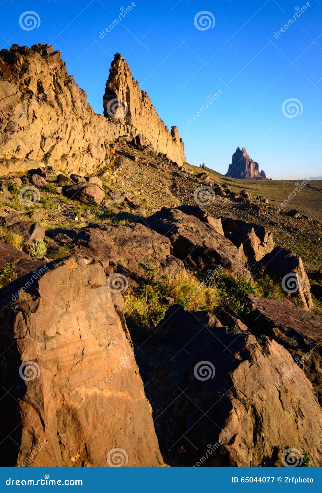 Shiprock stock image. Image of ship, plain, formation - 65044077