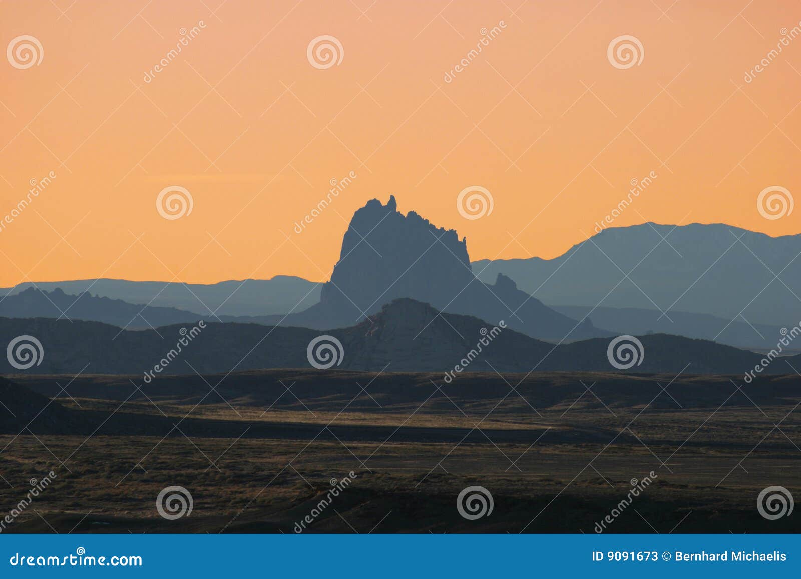 Shiprock Sunset stock image. Image of navajo, sunset, volcano - 9091673