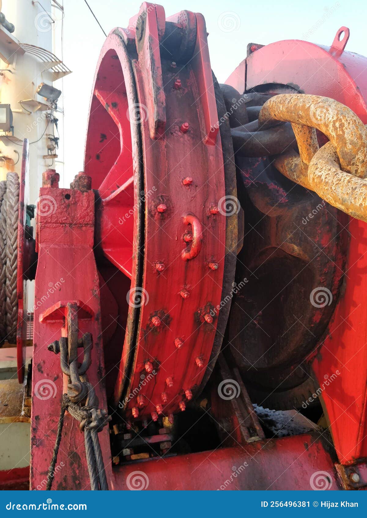 Ships Anchor Chain Winch Royalty-Free Stock Photography | CartoonDealer ...