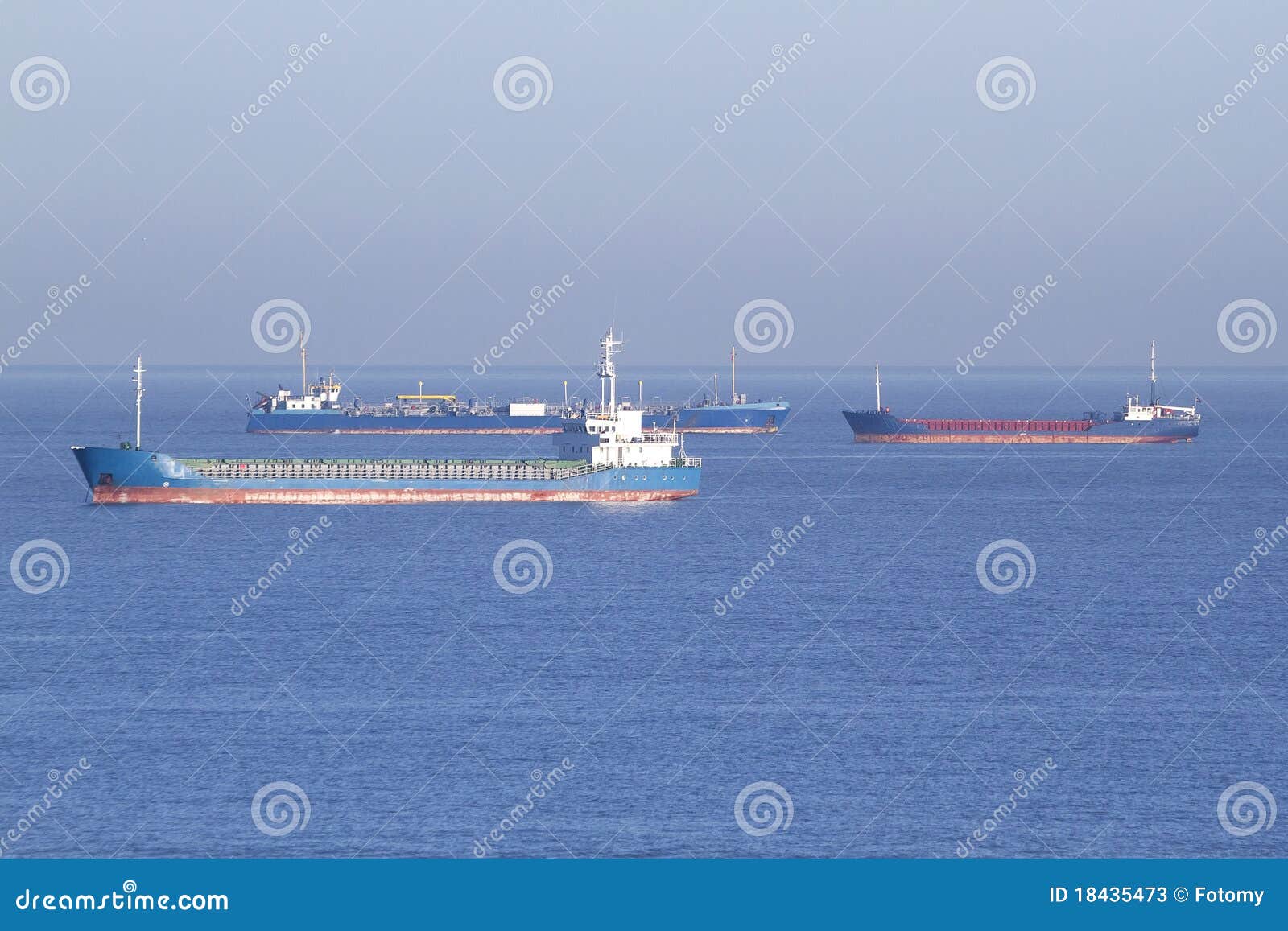 Ships on Anchor English Channel Stock Image - Image of england, channel ...