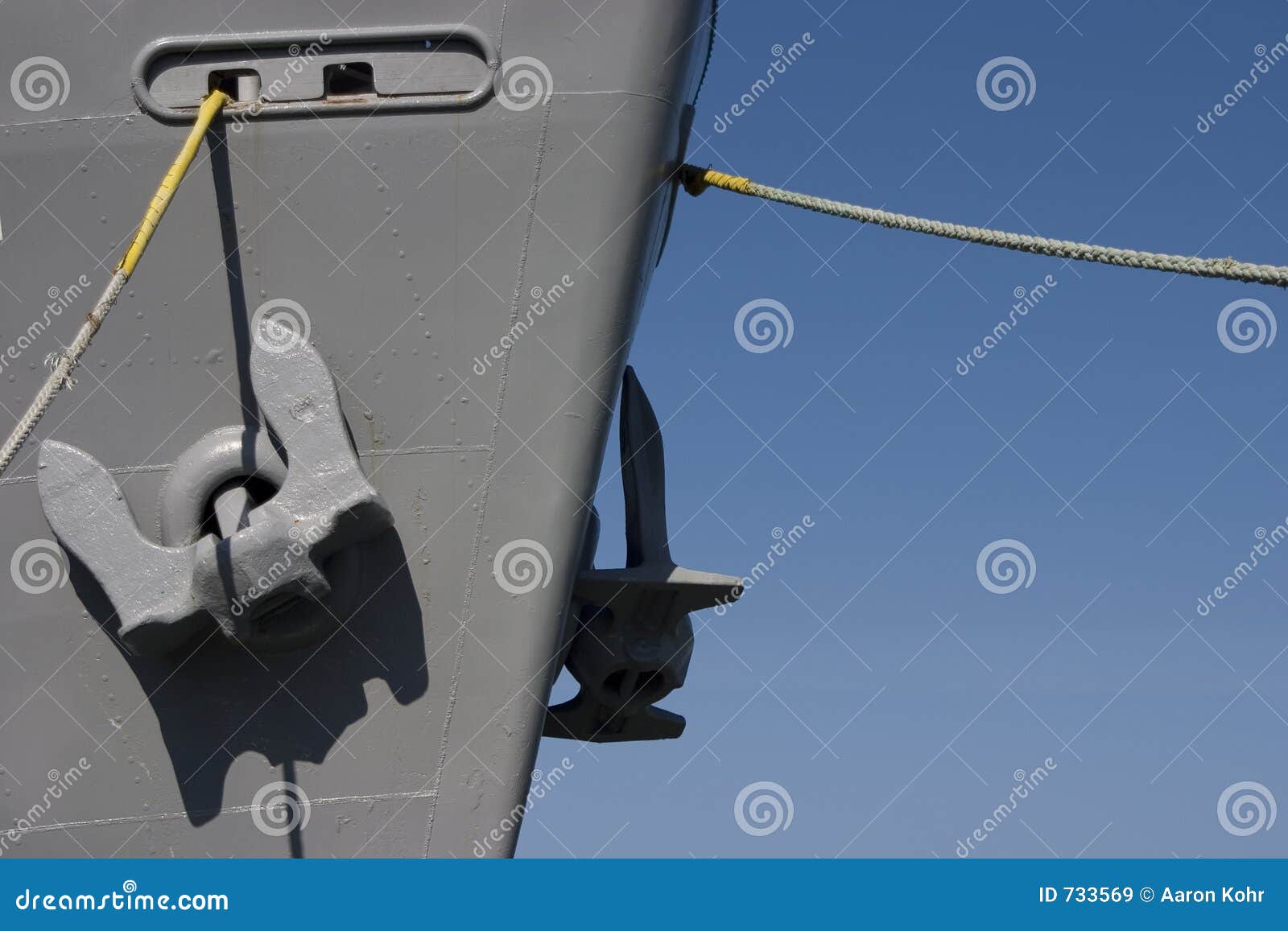 Ships Anchors stock image. Image of nose, travel, front - 733569