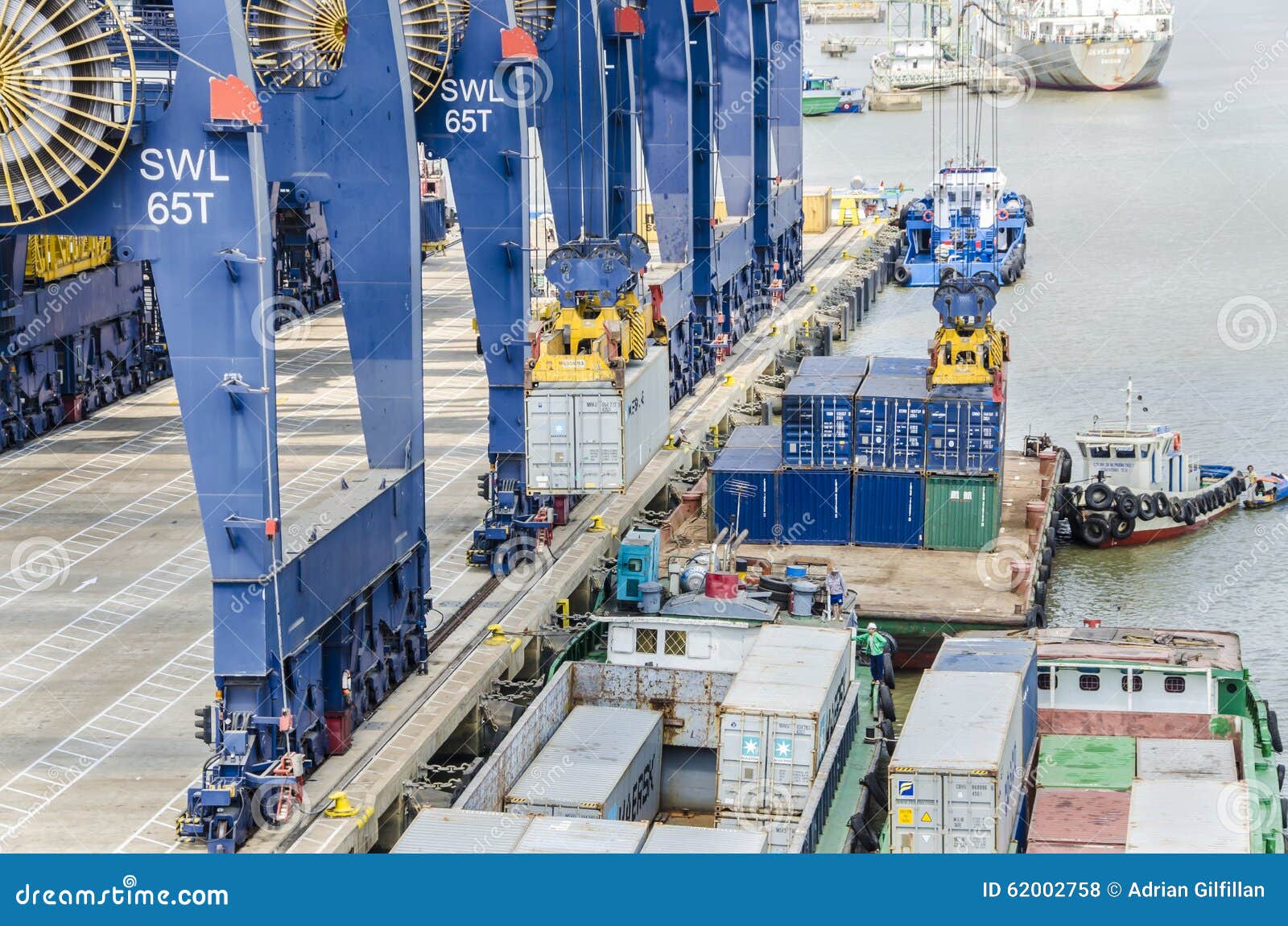 Ships Being Loaded with Cargo Editorial Stock Photo - Image of cargo ...