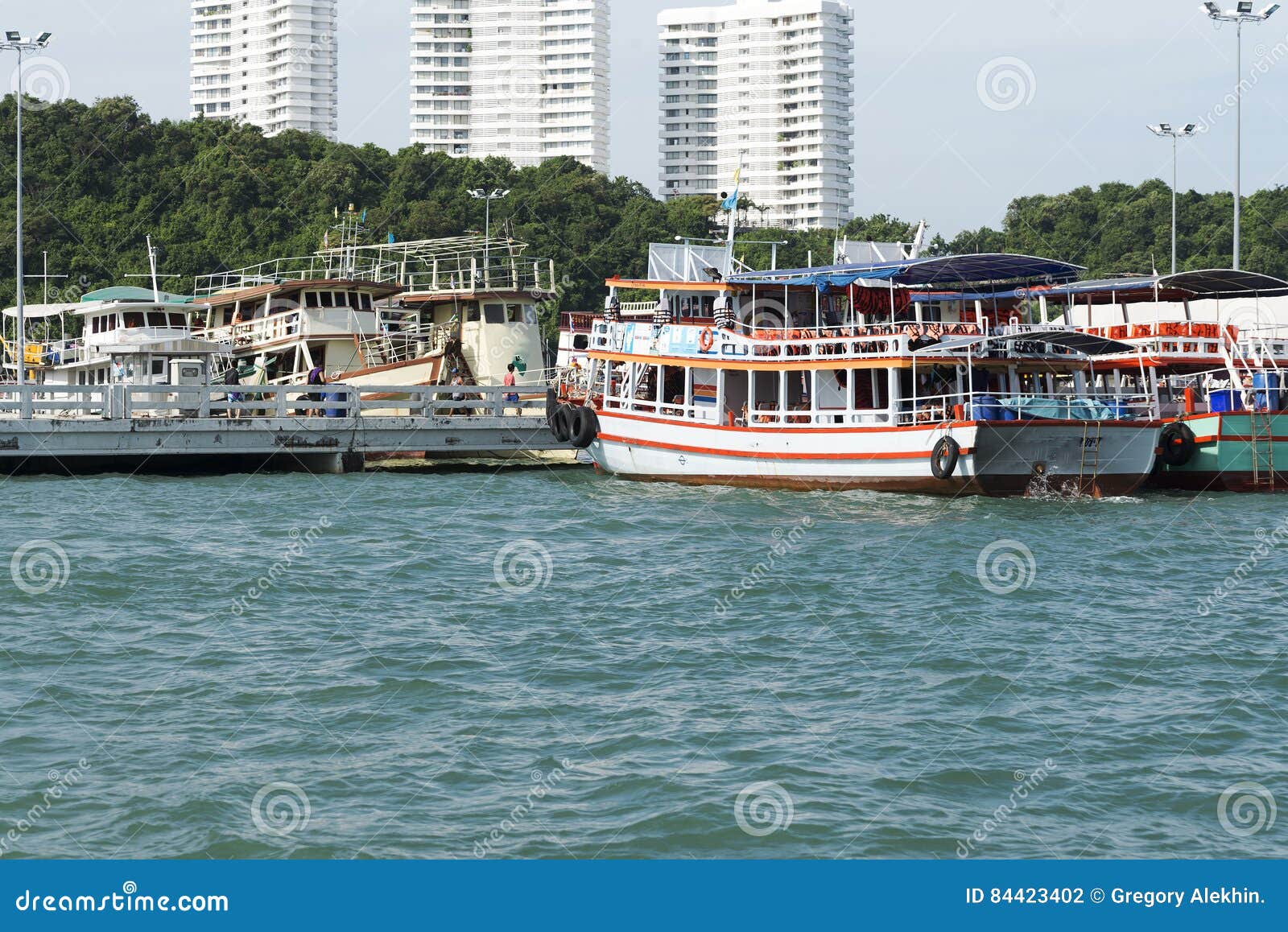 Ships at berth. stock photo. Image of ship, waves, tourism - 84423402