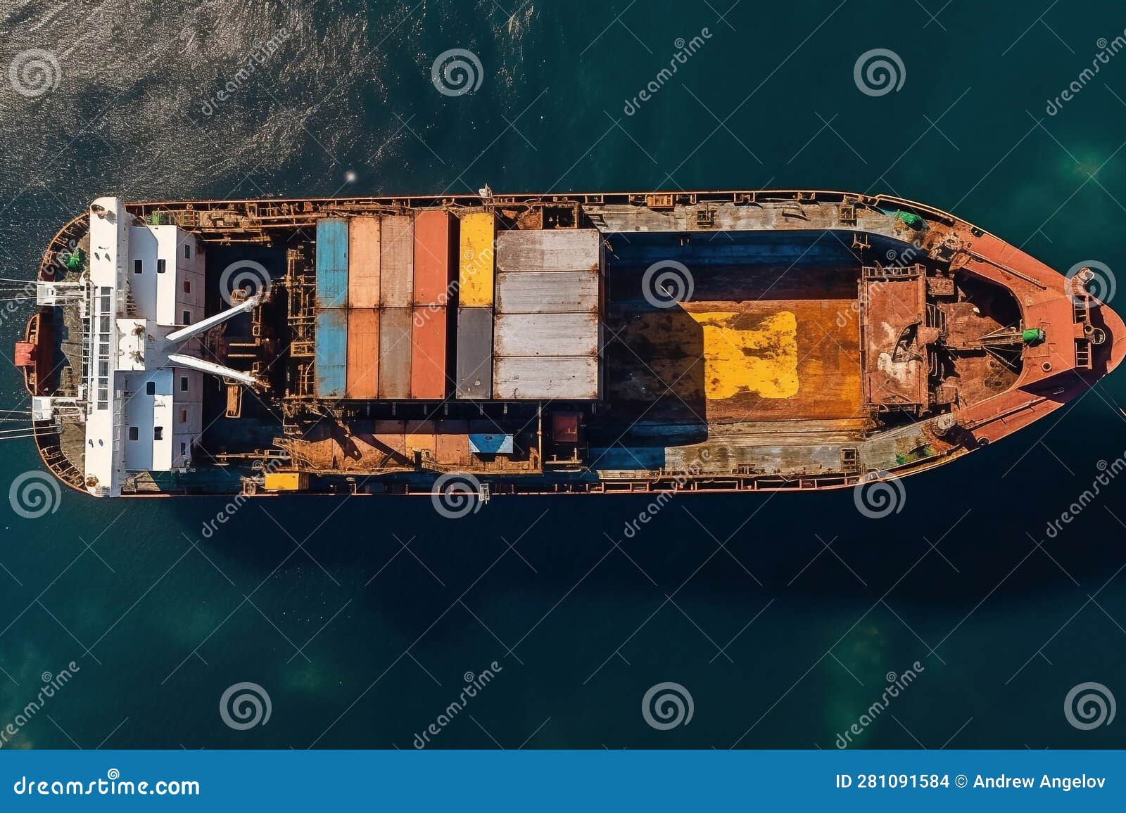 Ships from a Bird S Eye View Generative AI Stock Illustration ...