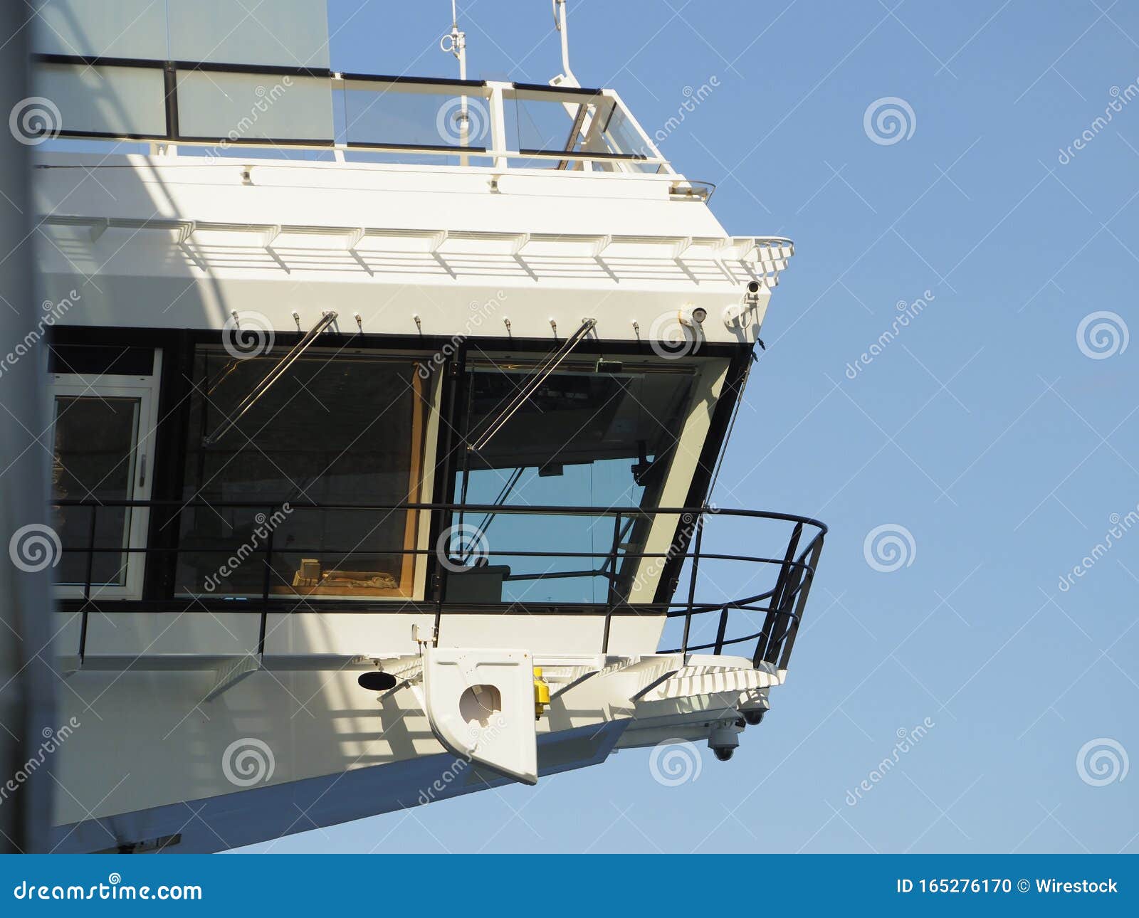 Ships bridge stock photo. Image of viewing, railing - 165276170