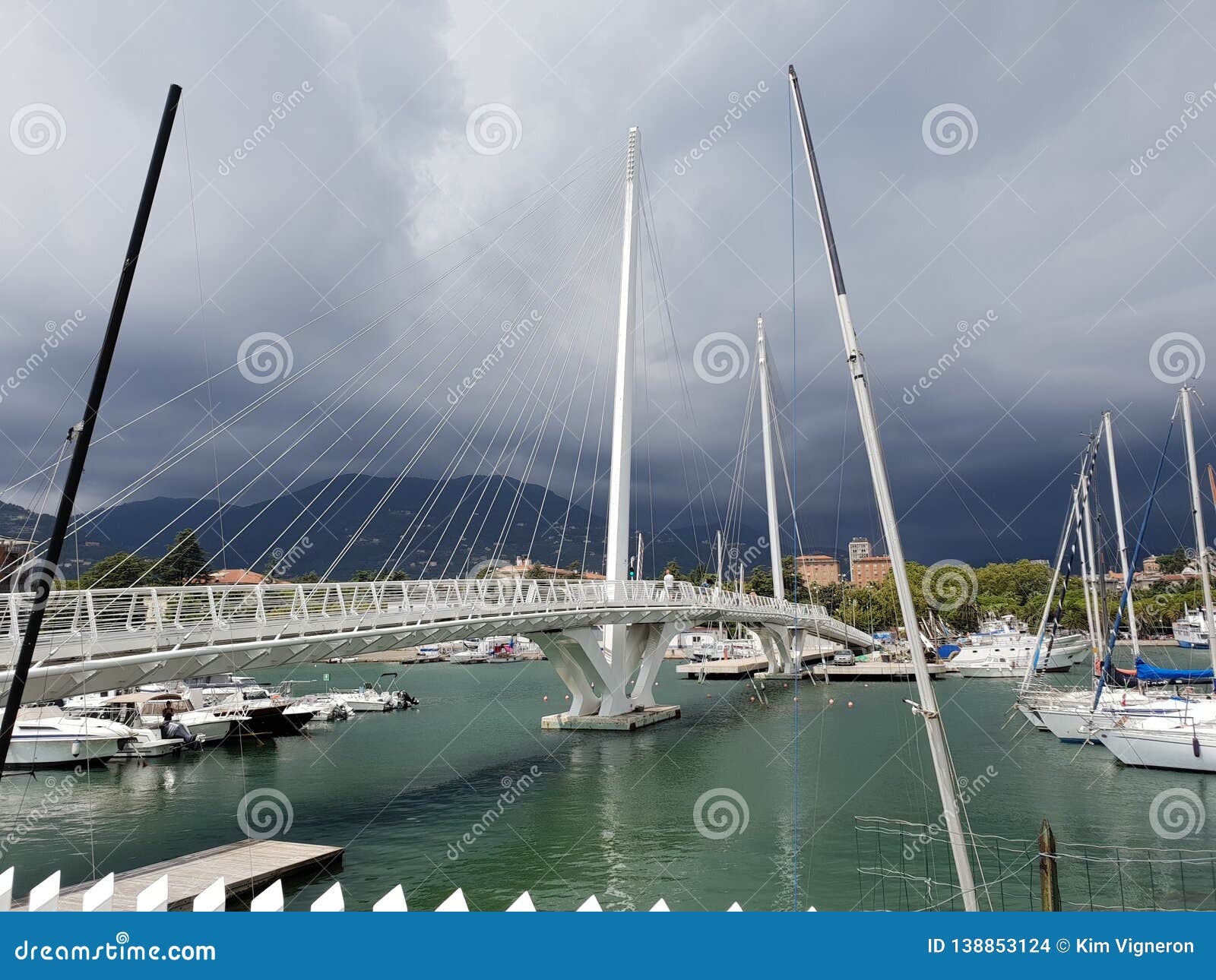 Ships and a Bridge in a Port Stock Photo - Image of bridge, rock: 138853124
