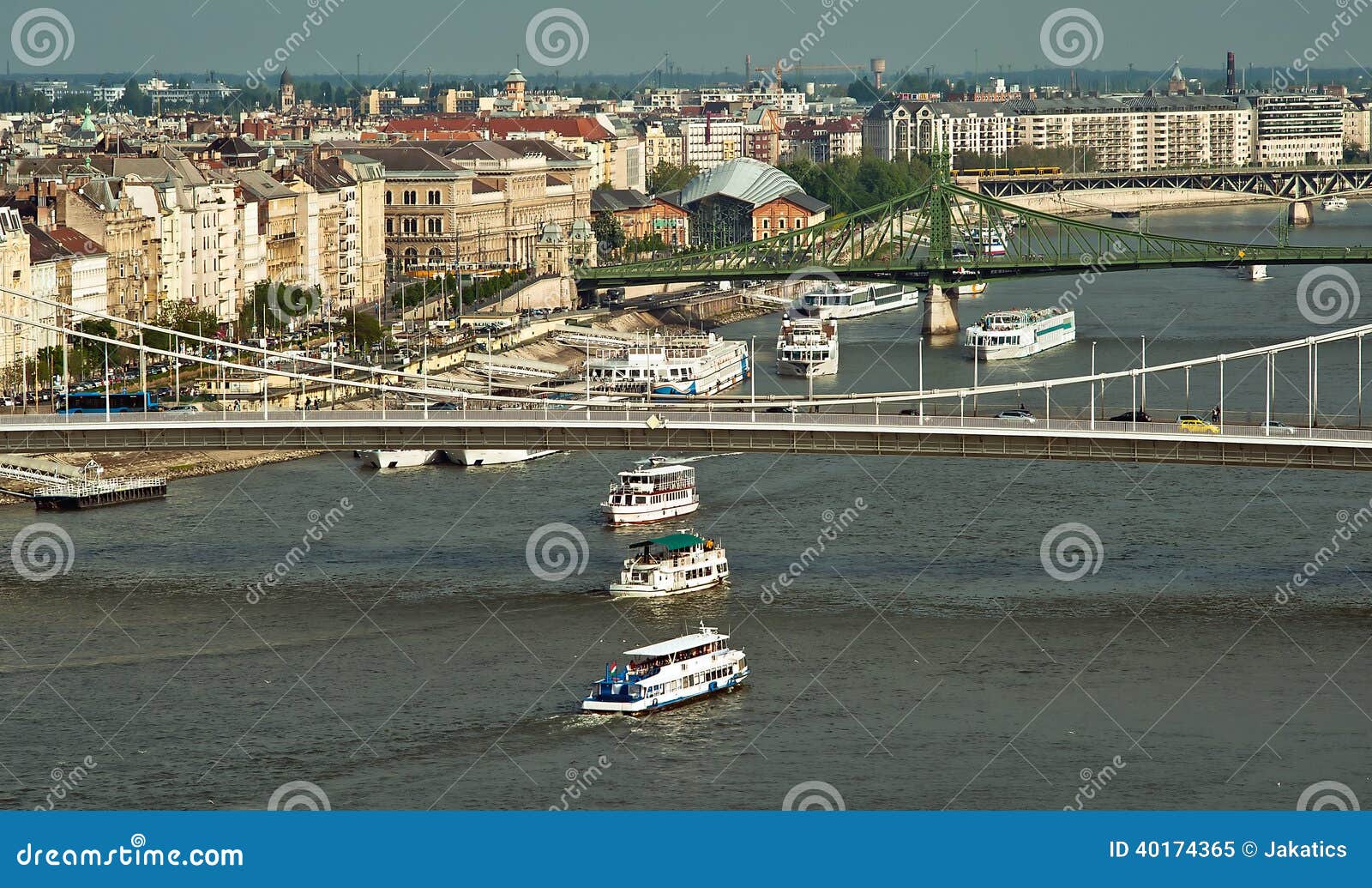 Ships on the Danube stock image. Image of river, holiday - 40174365