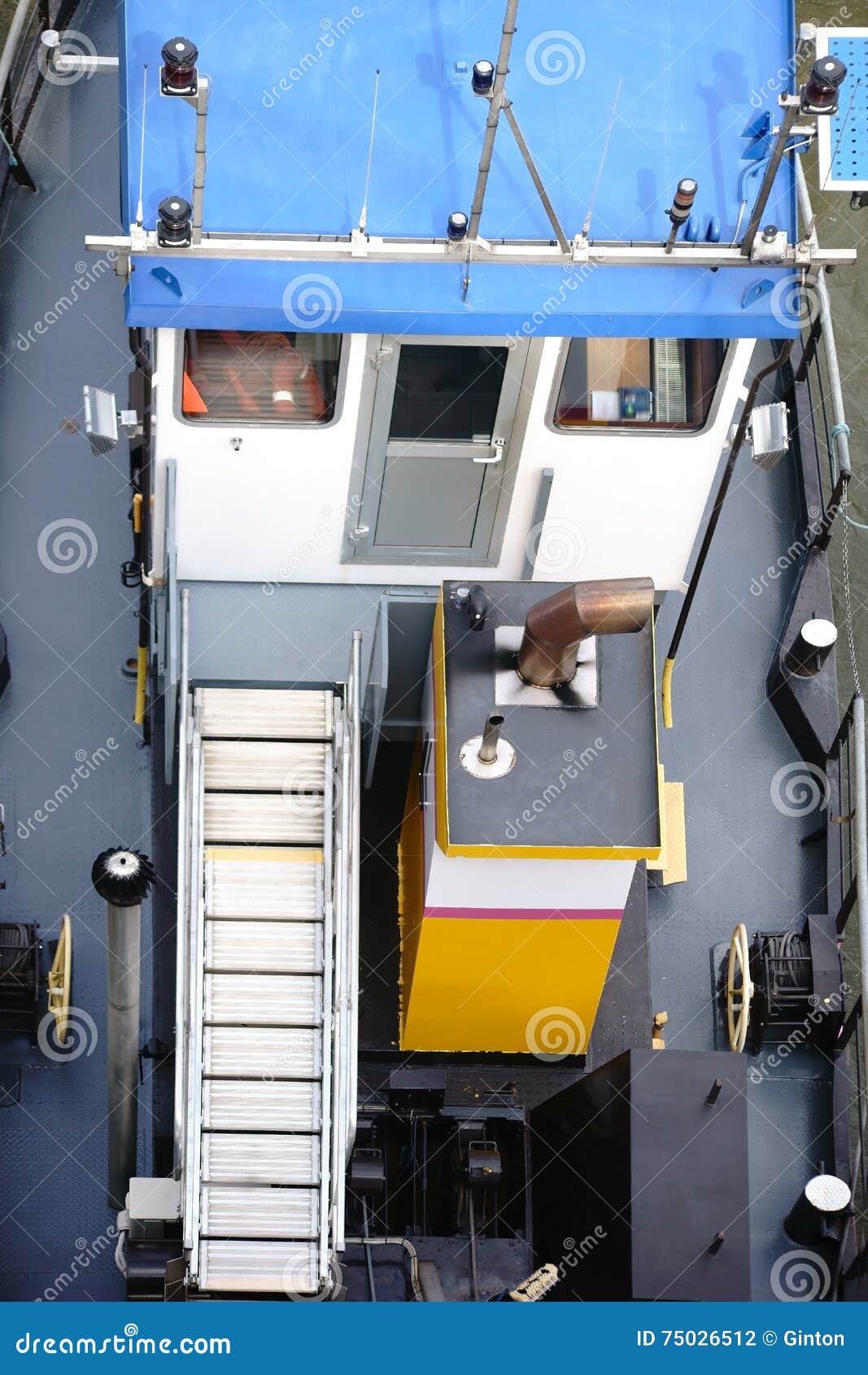 Ships Deck top view stock photo. Image of marine, properties - 75026512