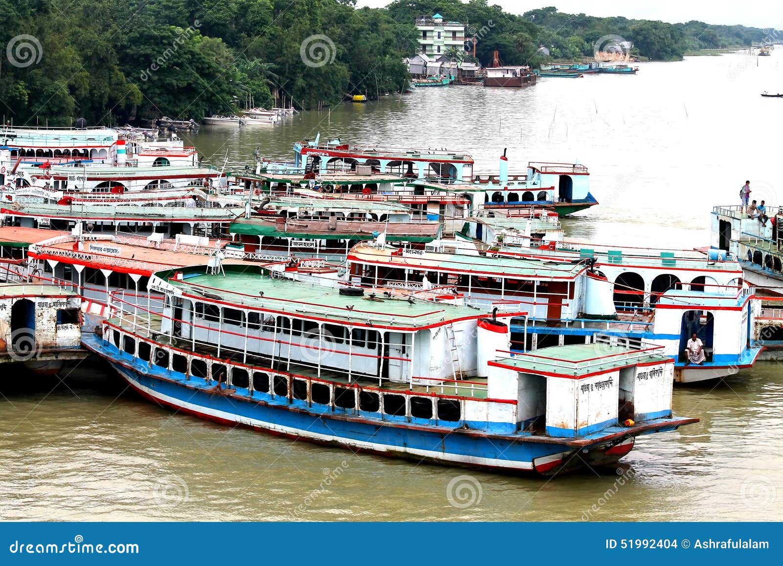 A Ships Docked At Samarinda Harbor, Which Is Located On The Mahakam ...