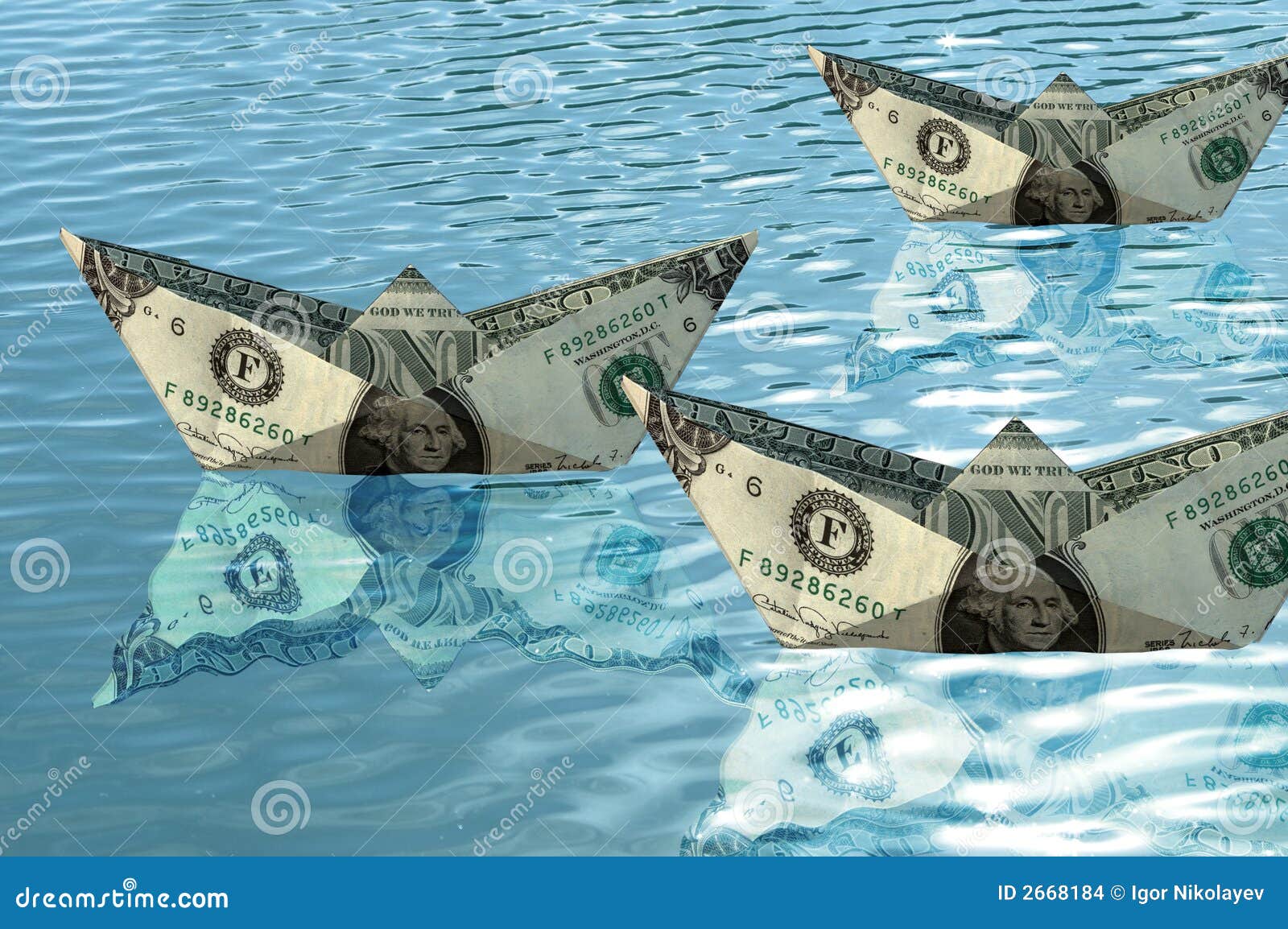 Ships from dollar stock photo. Image of beginning, paper - 2668184