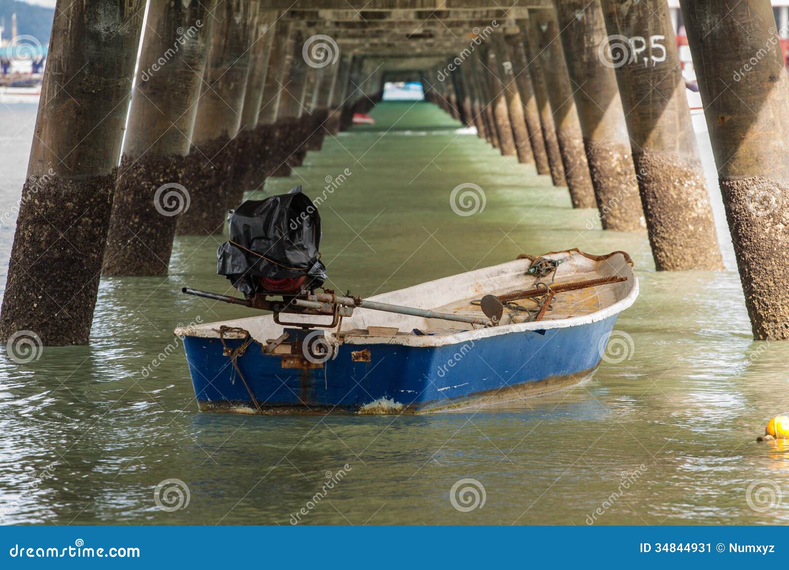 Ships Floating Under the Bridge Stock Image - Image of cloudscape ...