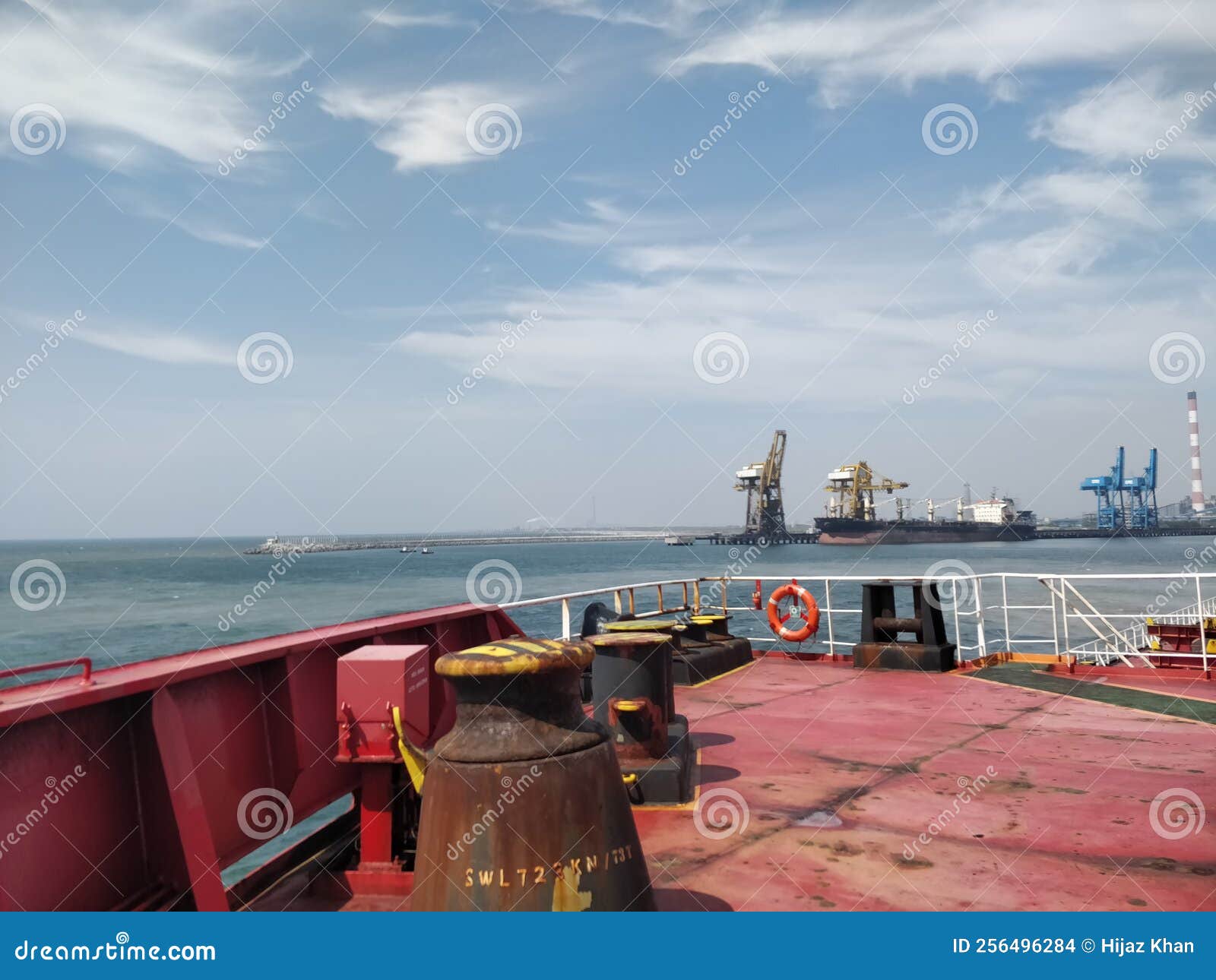 Ships forward deck view stock photo. Image of walkway - 256496284