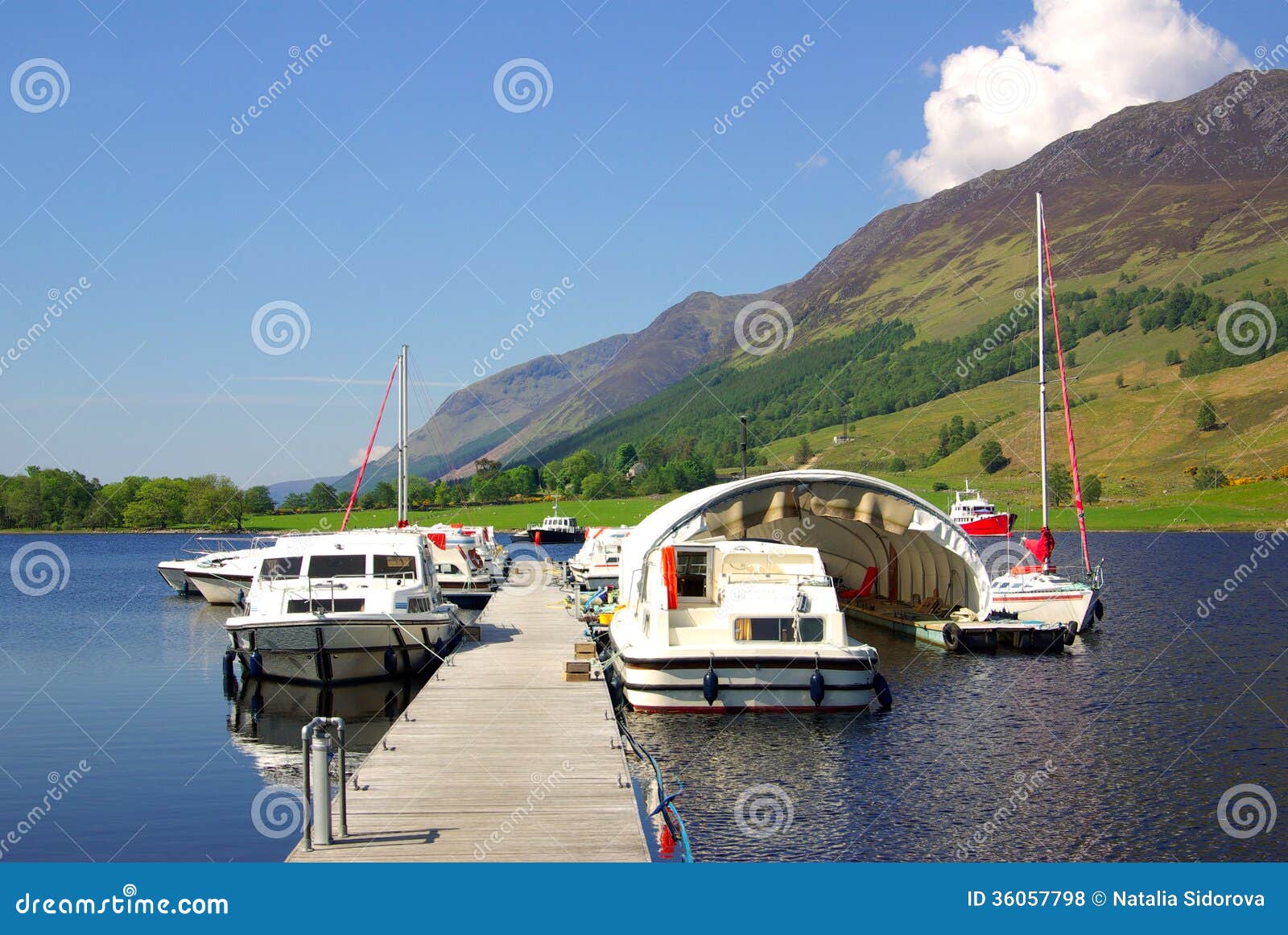 Ships are in the Harbor, Scotland Stock Photo - Image of area, harbor ...
