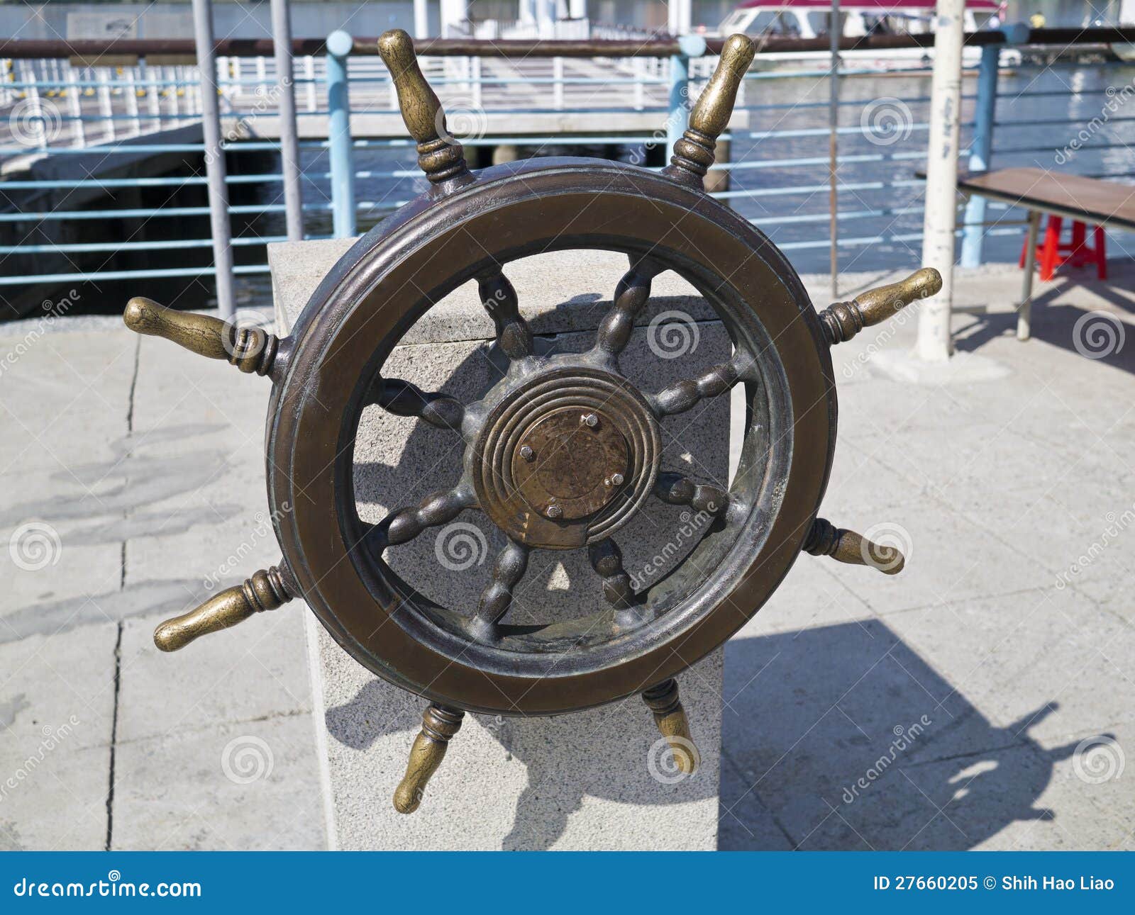 Helm Wheel And Compass Stock Photography | CartoonDealer.com #35712374
