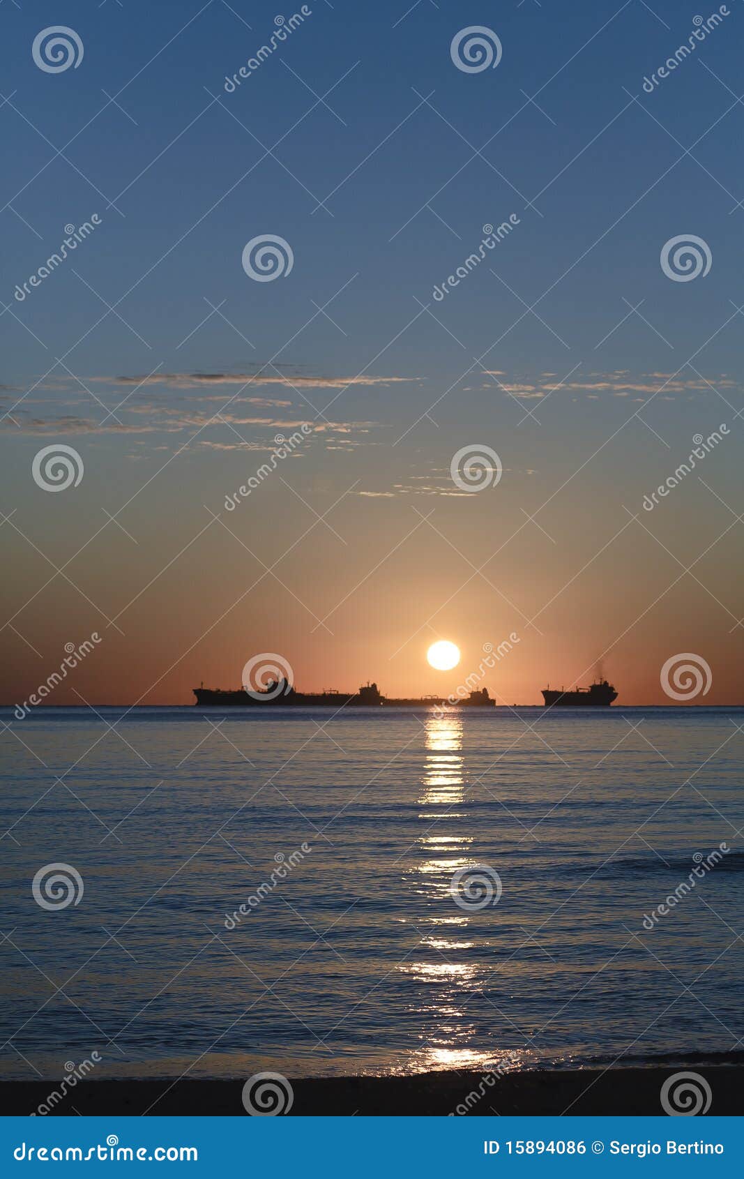 Ships on the horizon stock photo. Image of shadow, outdoors - 15894086