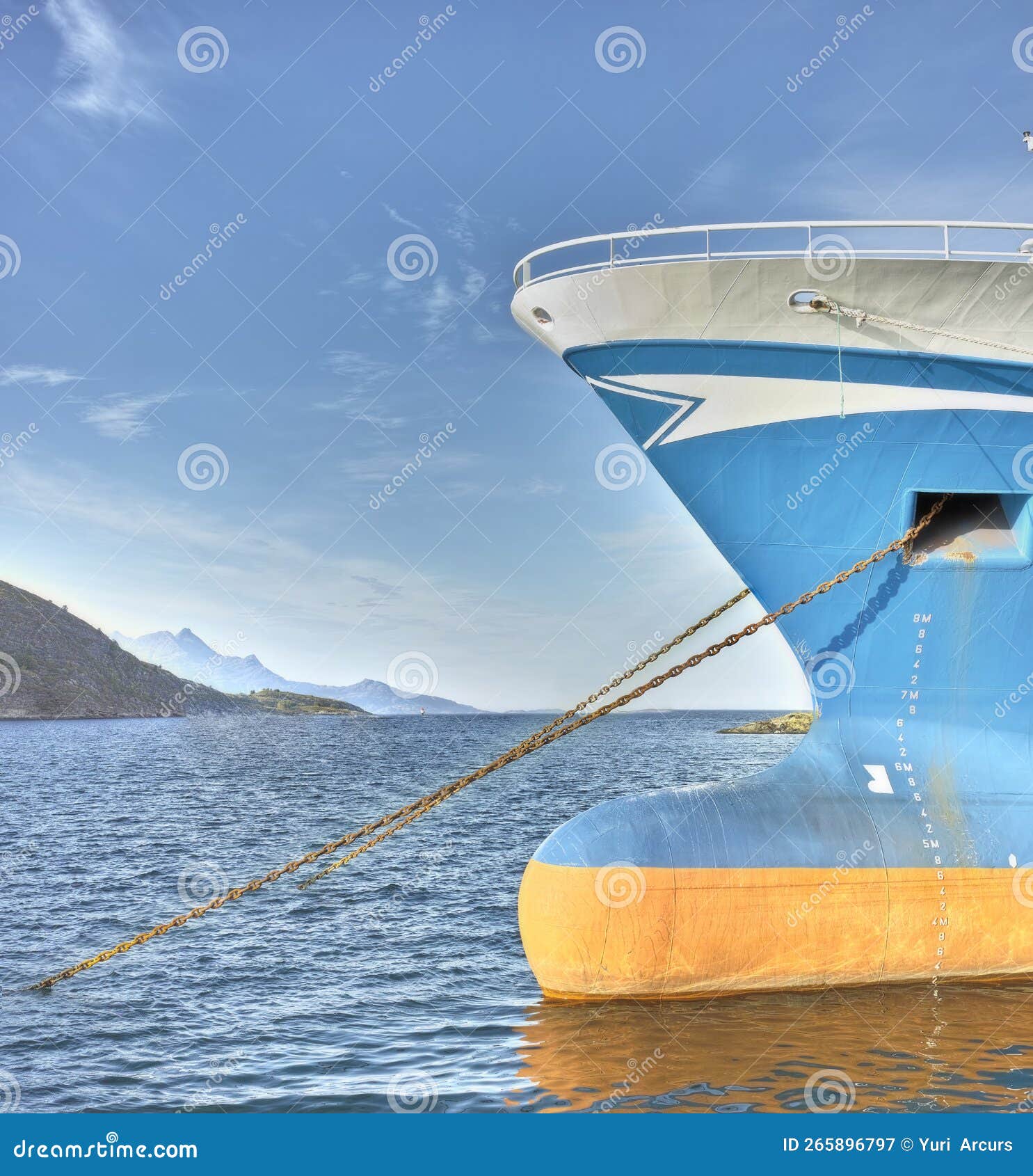 Ships Hull. Cropped Closeup Image of a Ships Hull in the Harbour. Stock ...